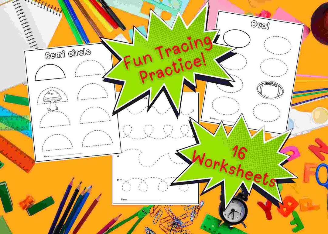 Preschool Line Tracing & Shapes Bundle – Printable Tracing Worksheets ...