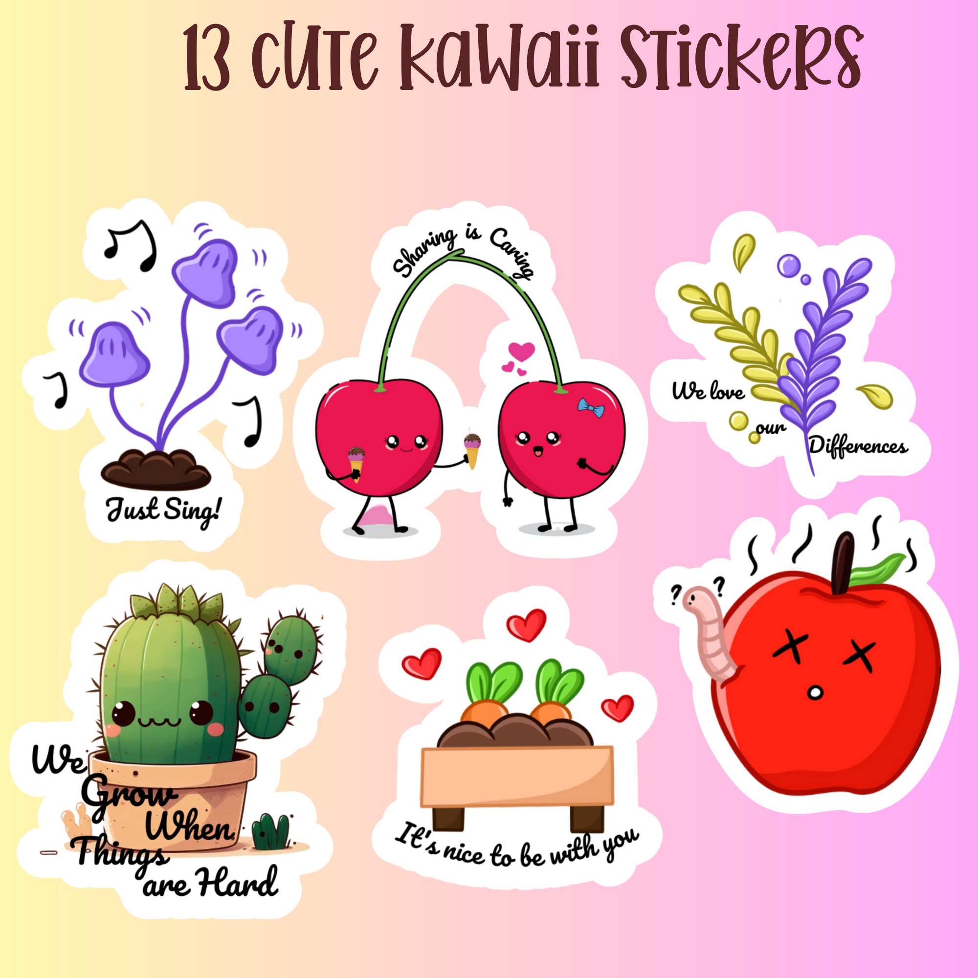 Cute Kawaii Anime Stickers Set Perfect Gift for Teens Fun - Etsy