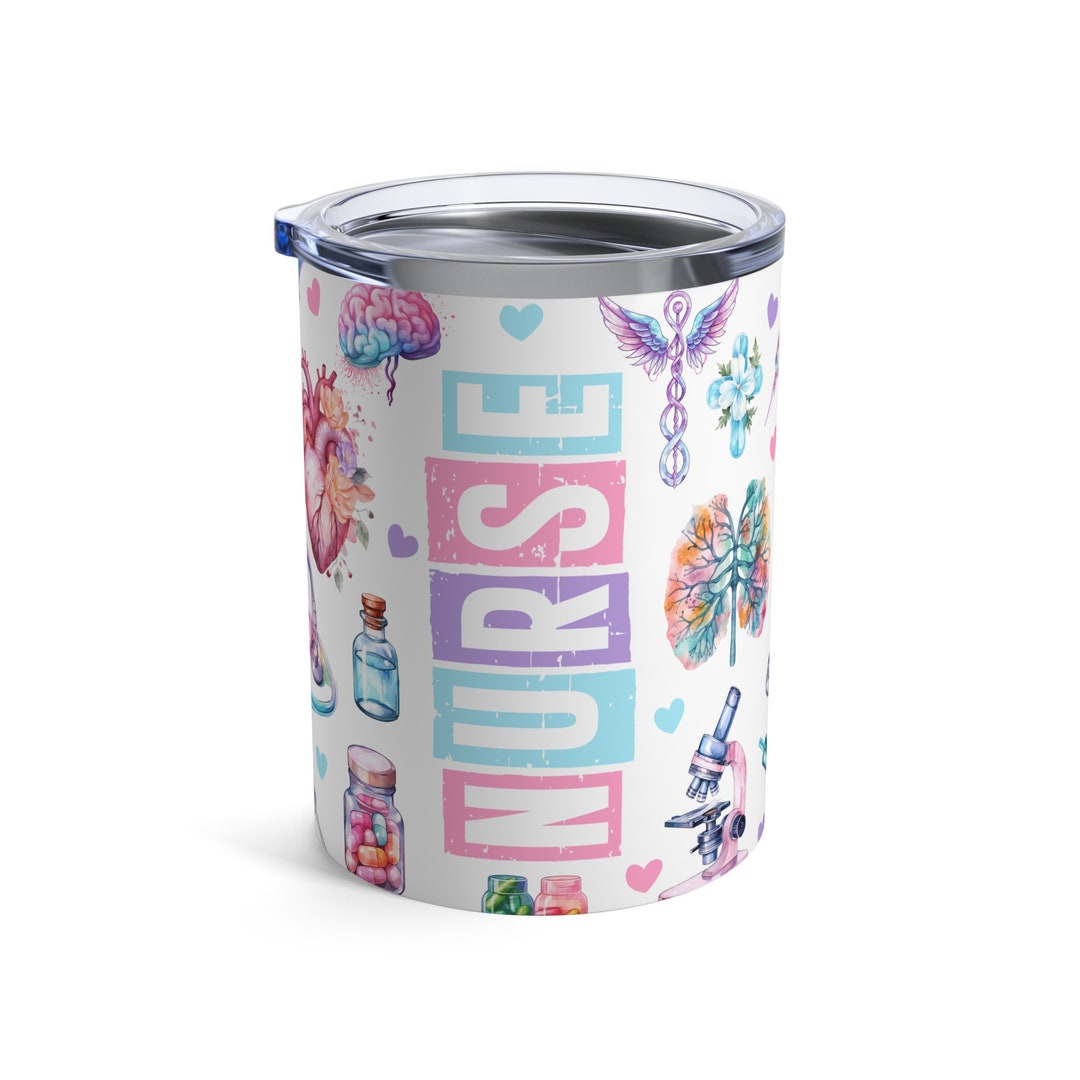 Pastel Nurse Design 10oz Tumbler - Cute Gift for Nurses, Gift ...