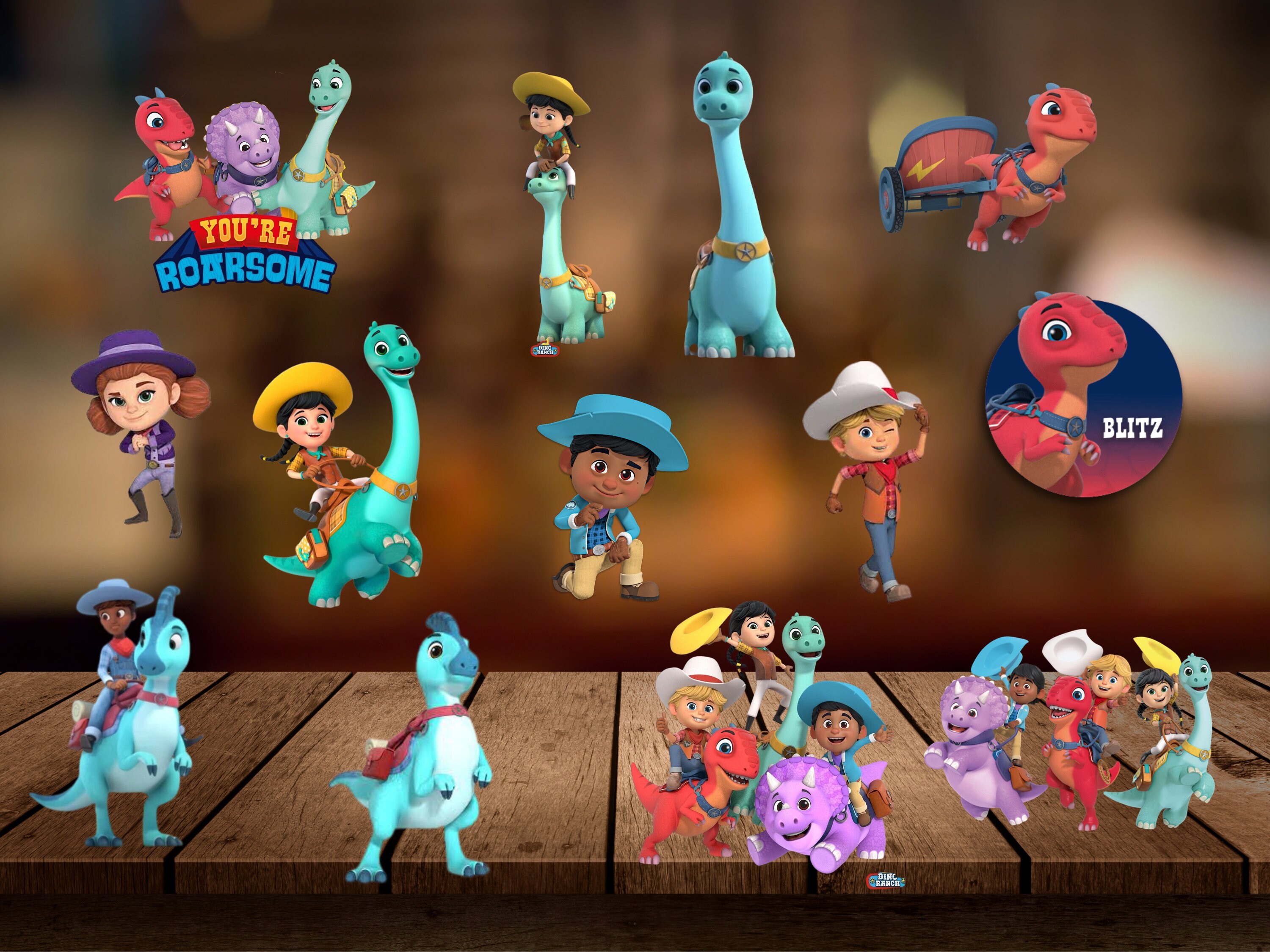 Dino Ranch Holographic Sticker Set: Prehistoric Charm - Etsy