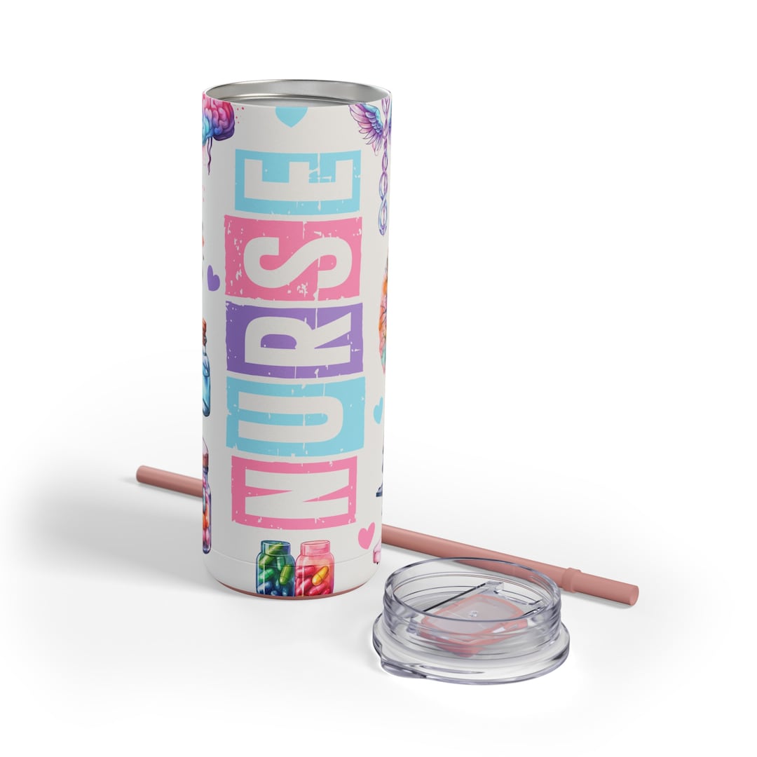 Pastel Nurse Design Skinny Matte Tumbler - 20oz, Student Registered ...