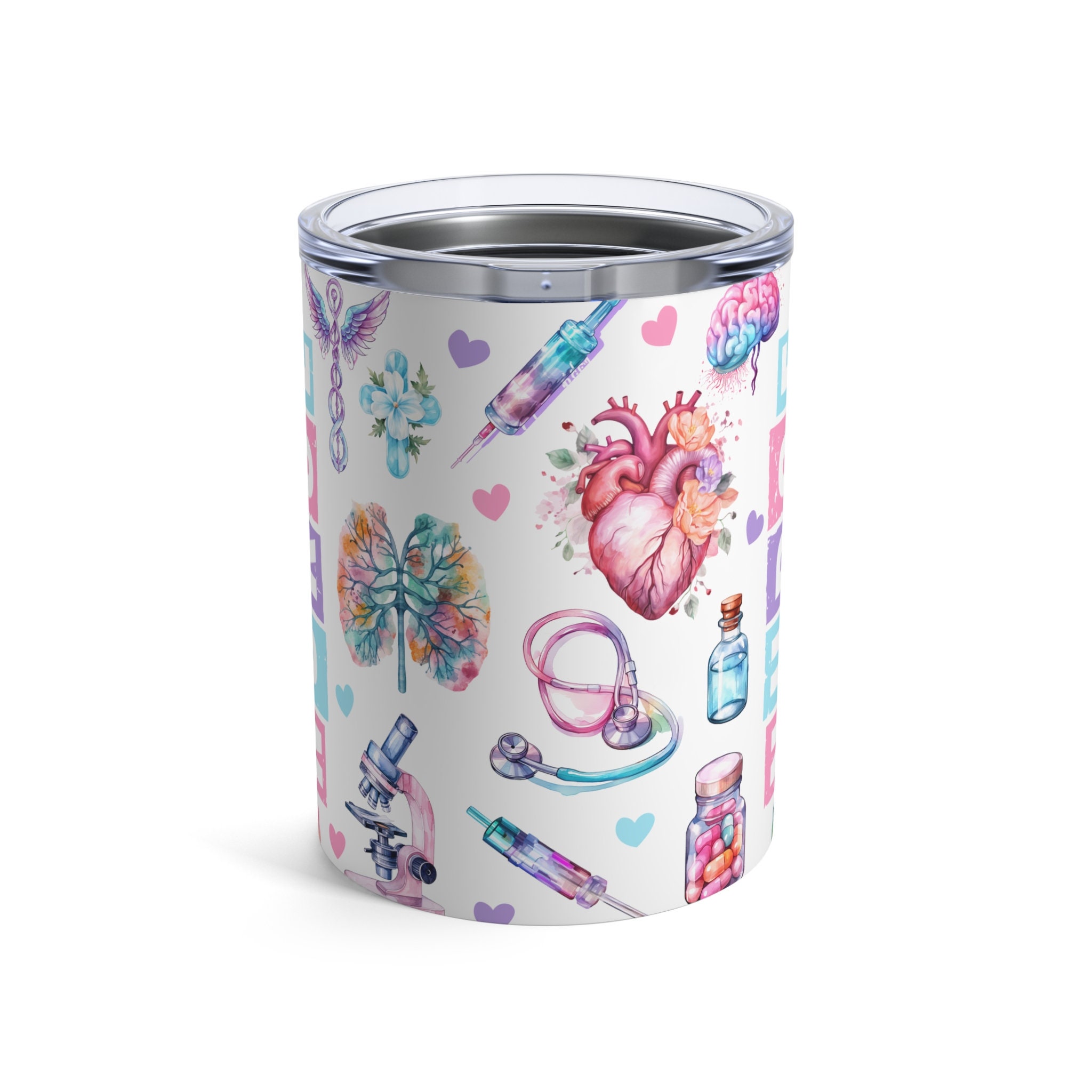 Pastel Nurse Design 10oz Tumbler - Cute Gift for Nurses, Gift ...
