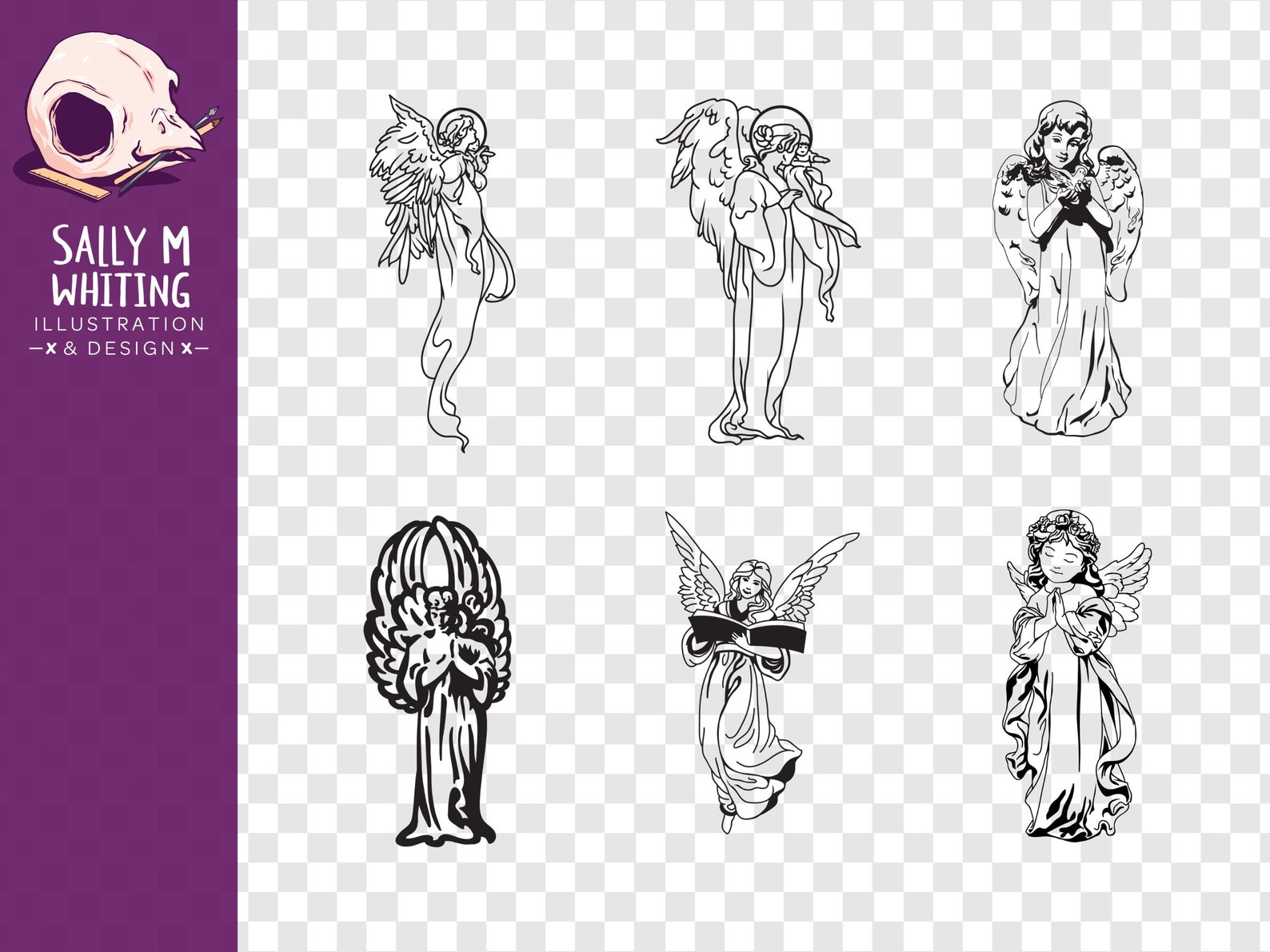 Angel SVG Bundle | SET #1 | Svg Cut Files | Svg-png-dxf-eps | Angel ...