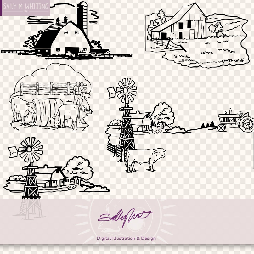 Farm SVG Bundle | 12 Pack | SET #3 | Svg Cut Files | Svg-png-dxf | Farm ...