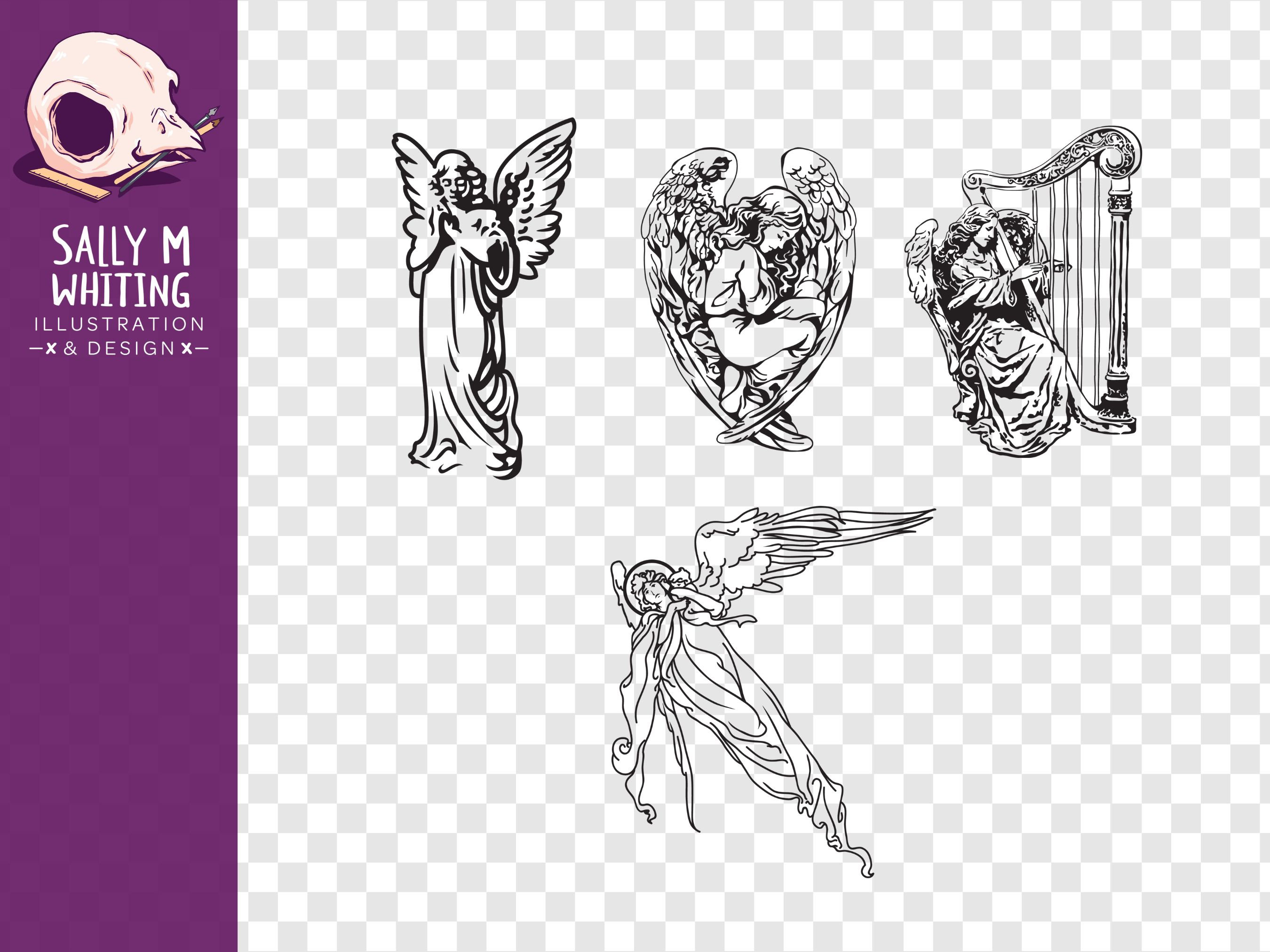 Angel SVG Bundle | SET #1 | Svg Cut Files | Svg-png-dxf-eps | Angel ...