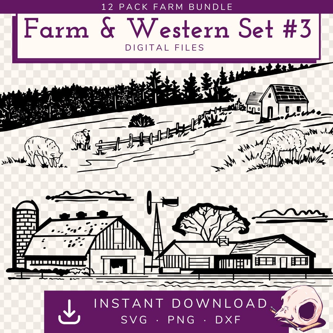 Farm SVG Bundle | 12 Pack | SET #3 | Svg Cut Files | Svg-png-dxf | Farm ...