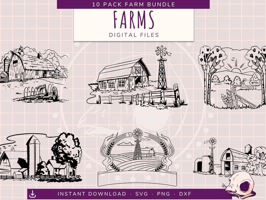 Farm SVG Bundle | 10 Pack | SET #1 | Svg Cut Files | Svg-png-dxf | Farm ...