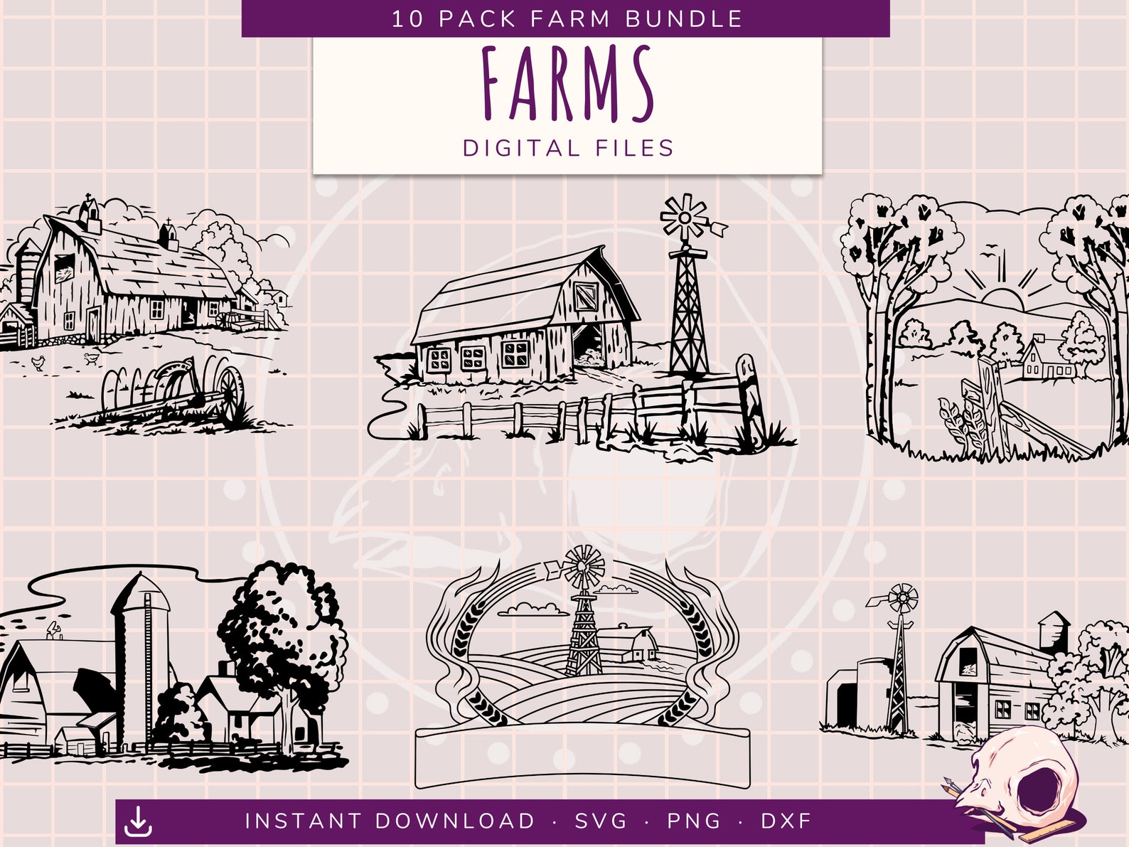 Farm SVG Bundle | 10 Pack | SET #1 | Svg Cut Files | Svg-png-dxf | Farm ...