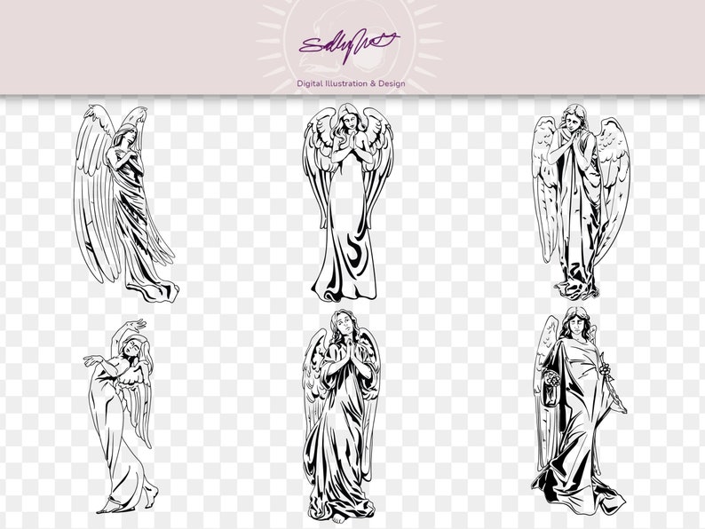 Angel SVG Bundle | 10 Pack | SET #2 | Svg Cut Files | Svg-png-dxf-eps ...