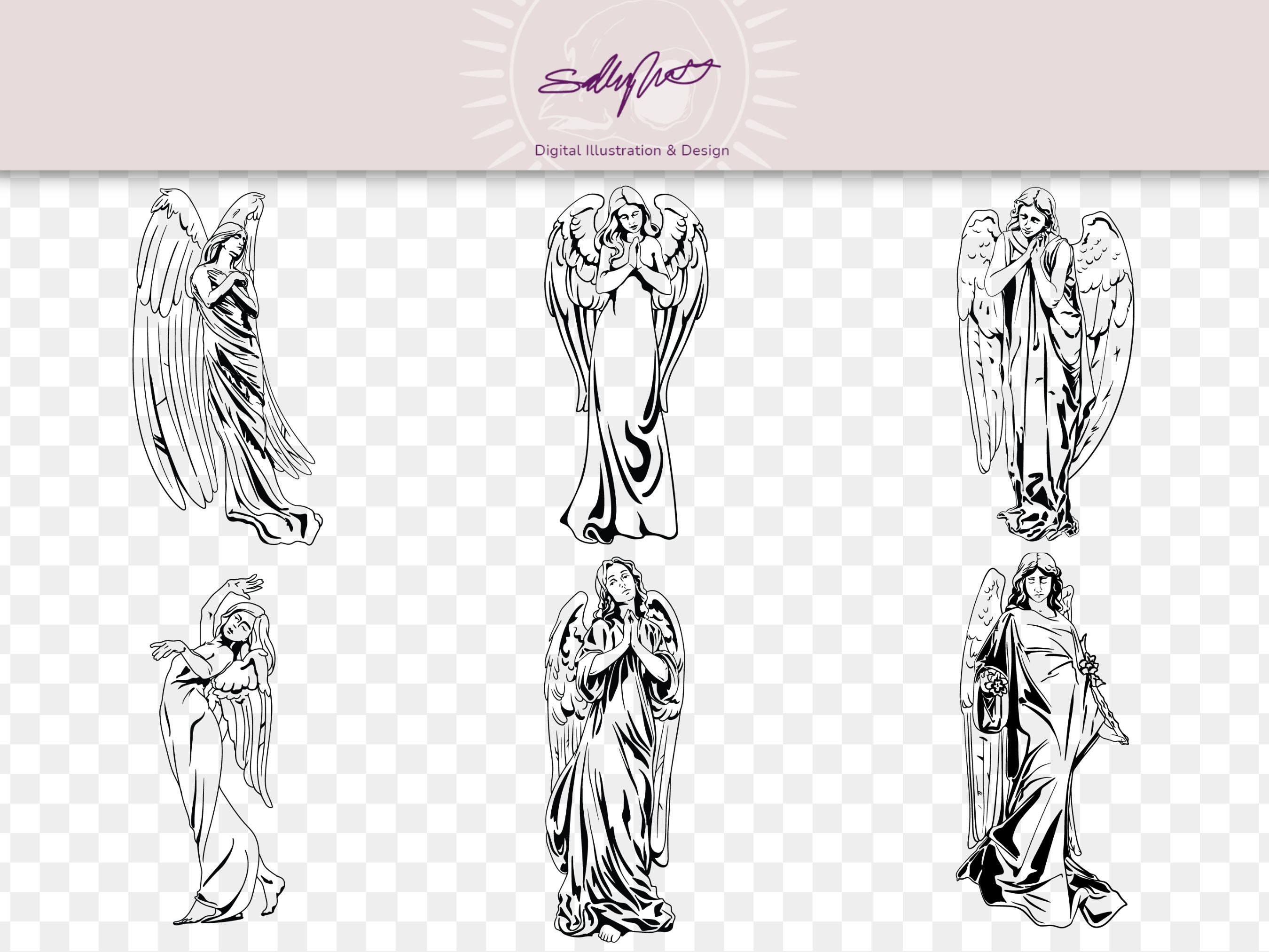 Angel SVG Bundle 10 Pack SET 2 Svg Cut Files Svg-png-dxf-eps Angel ...