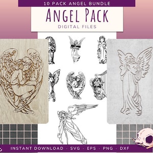 Angel SVG Bundle | SET #1 | Svg Cut Files | Svg-png-dxf-eps | Angel ...
