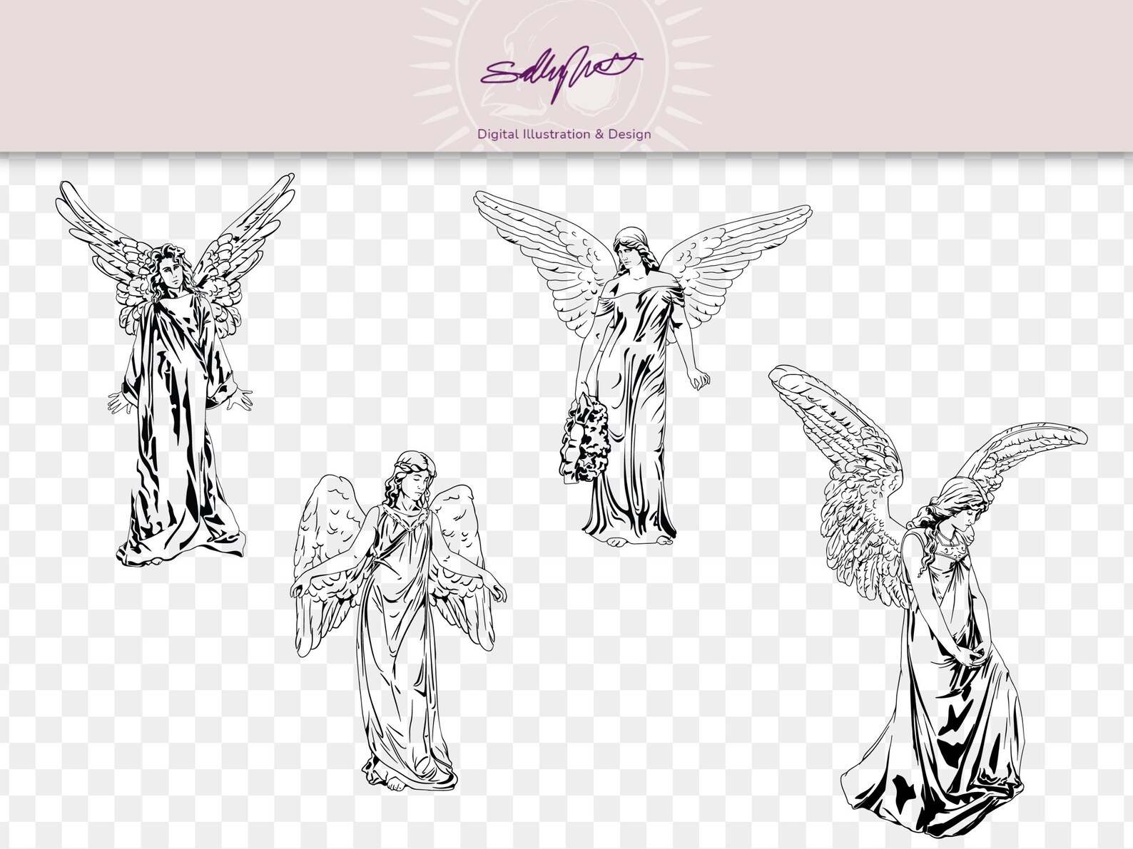 Angel SVG Bundle | 10 Pack | SET #2 | Svg Cut Files | Svg-png-dxf-eps ...