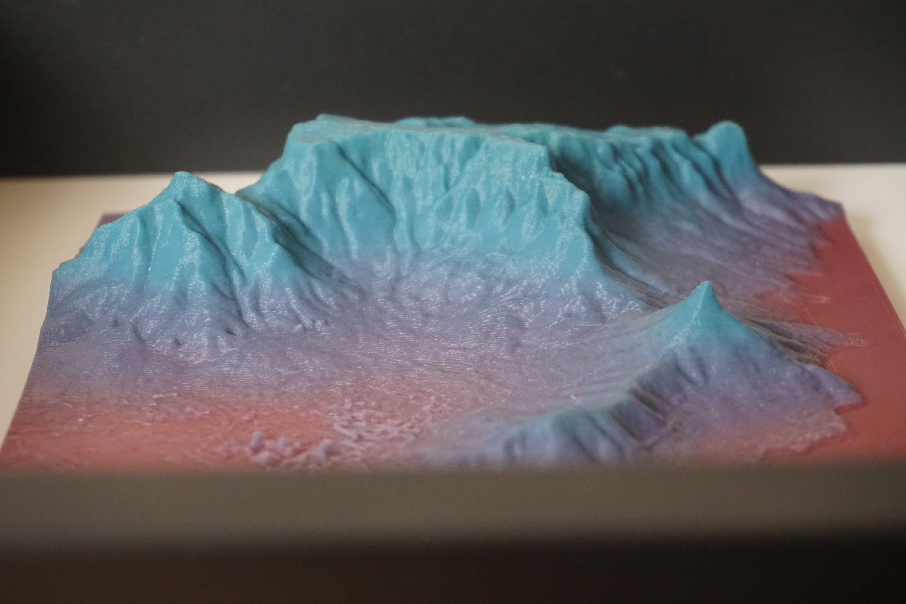 Rainbow 3D Topography Map of Any Location in the World 3d-printed in ...