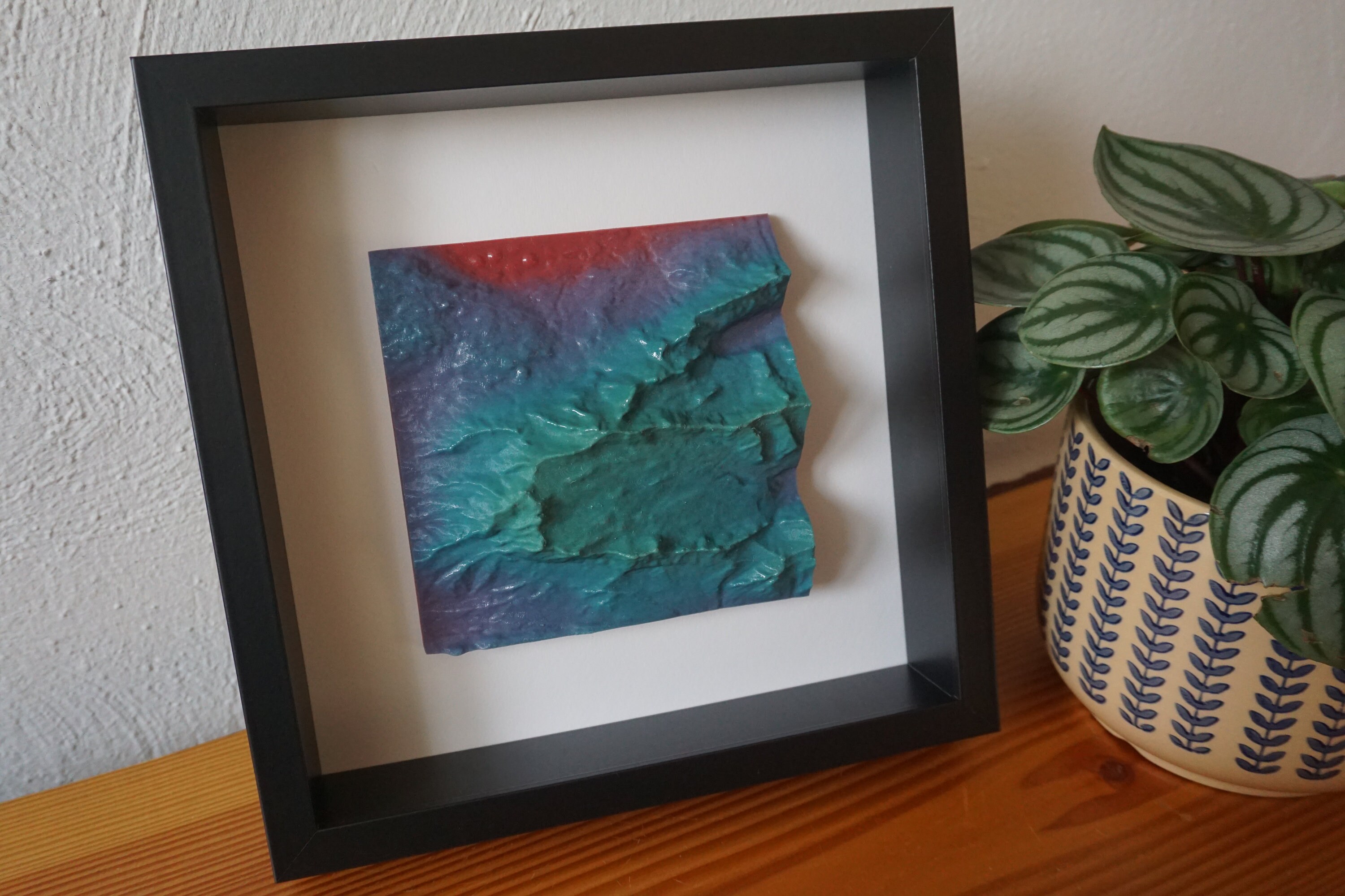 Rainbow 3D Topography Map of Any Location in the World 3d-printed in ...