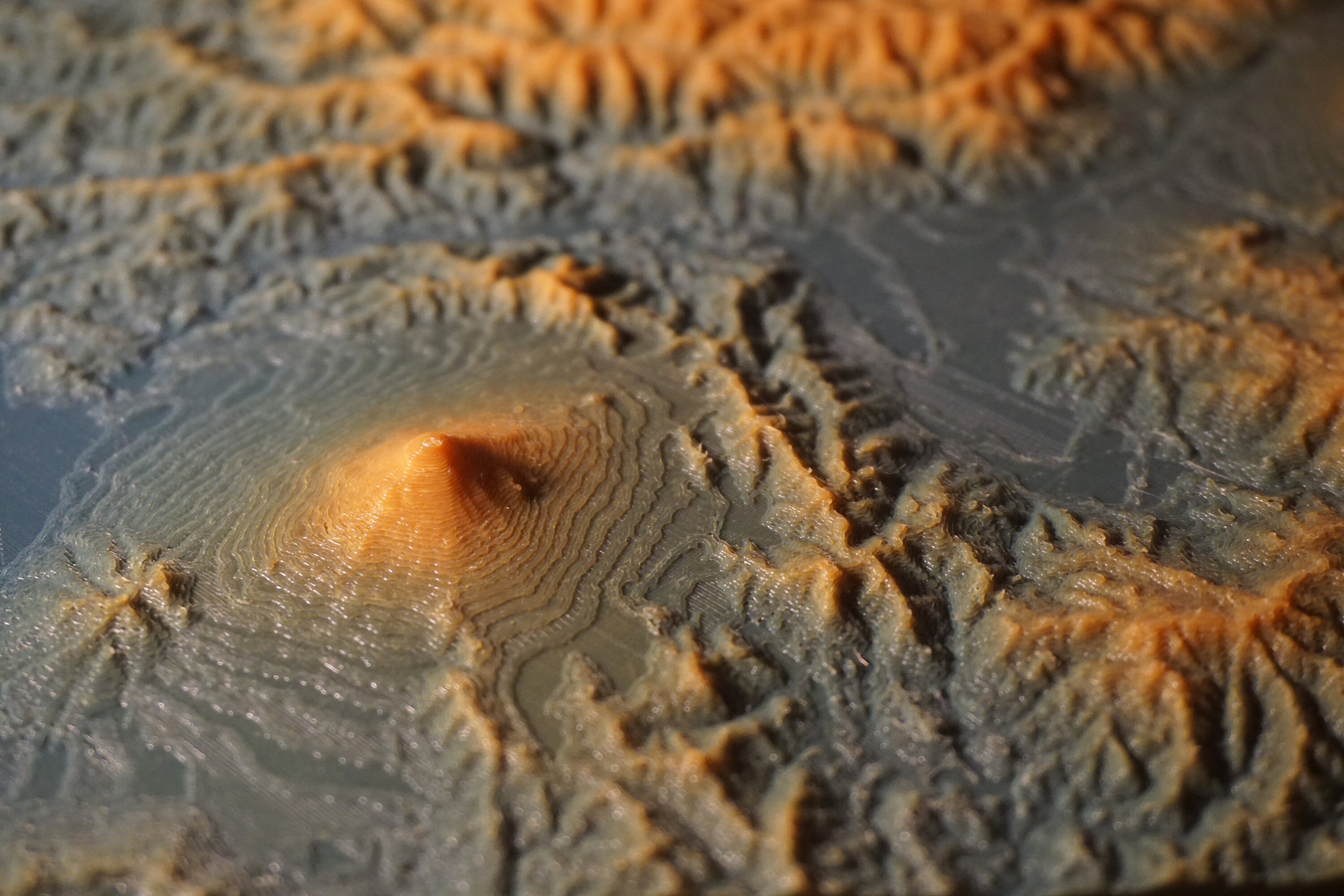 Rainbow 3D Topography Map of Any Location in the World 3d-printed in ...