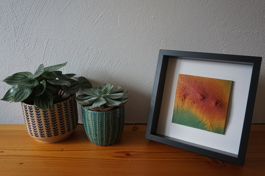 Rainbow 3D Topography Map of Any Location in the World 3d-printed in ...