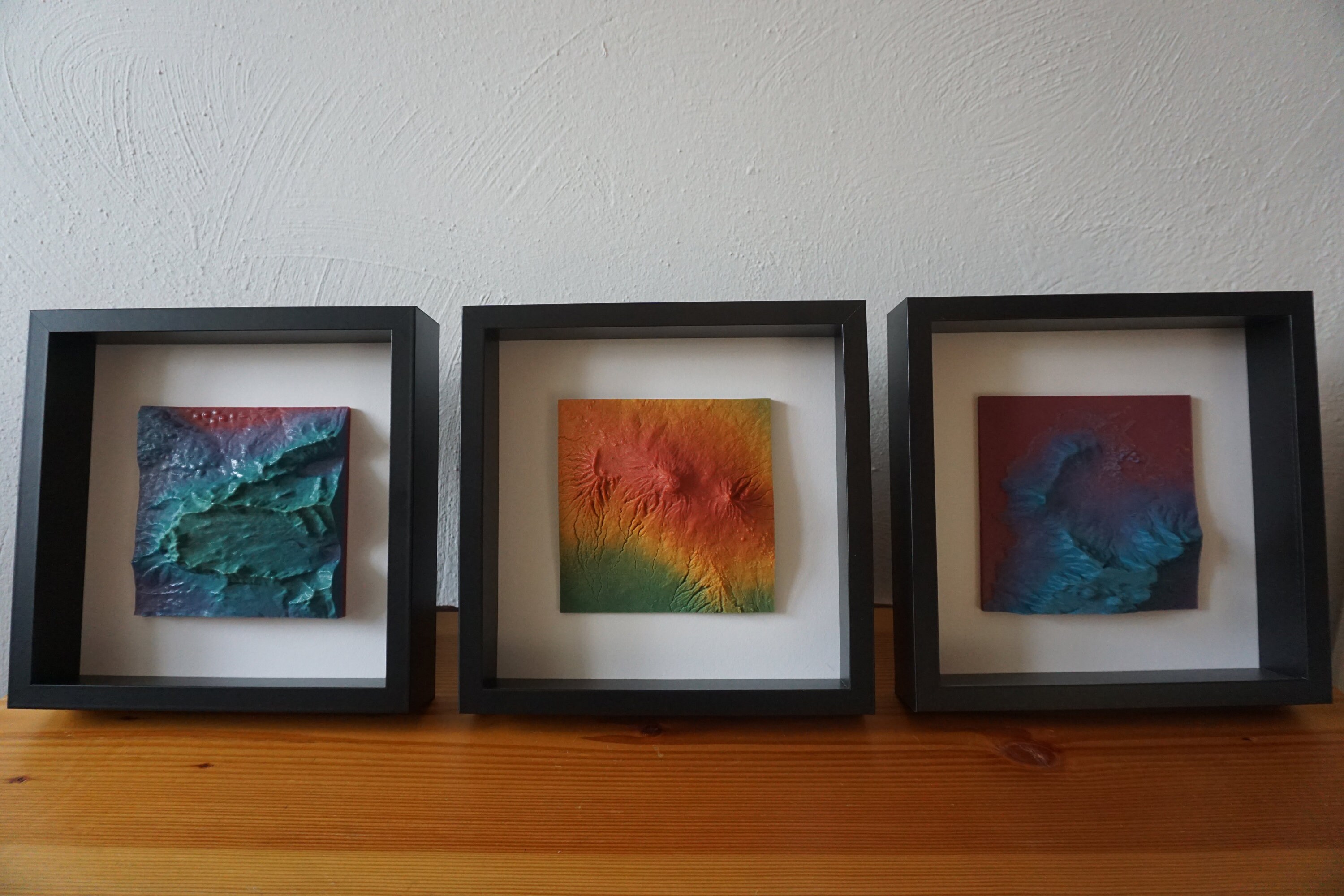 Rainbow 3D Topography Map of Any Location in the World 3d-printed in ...