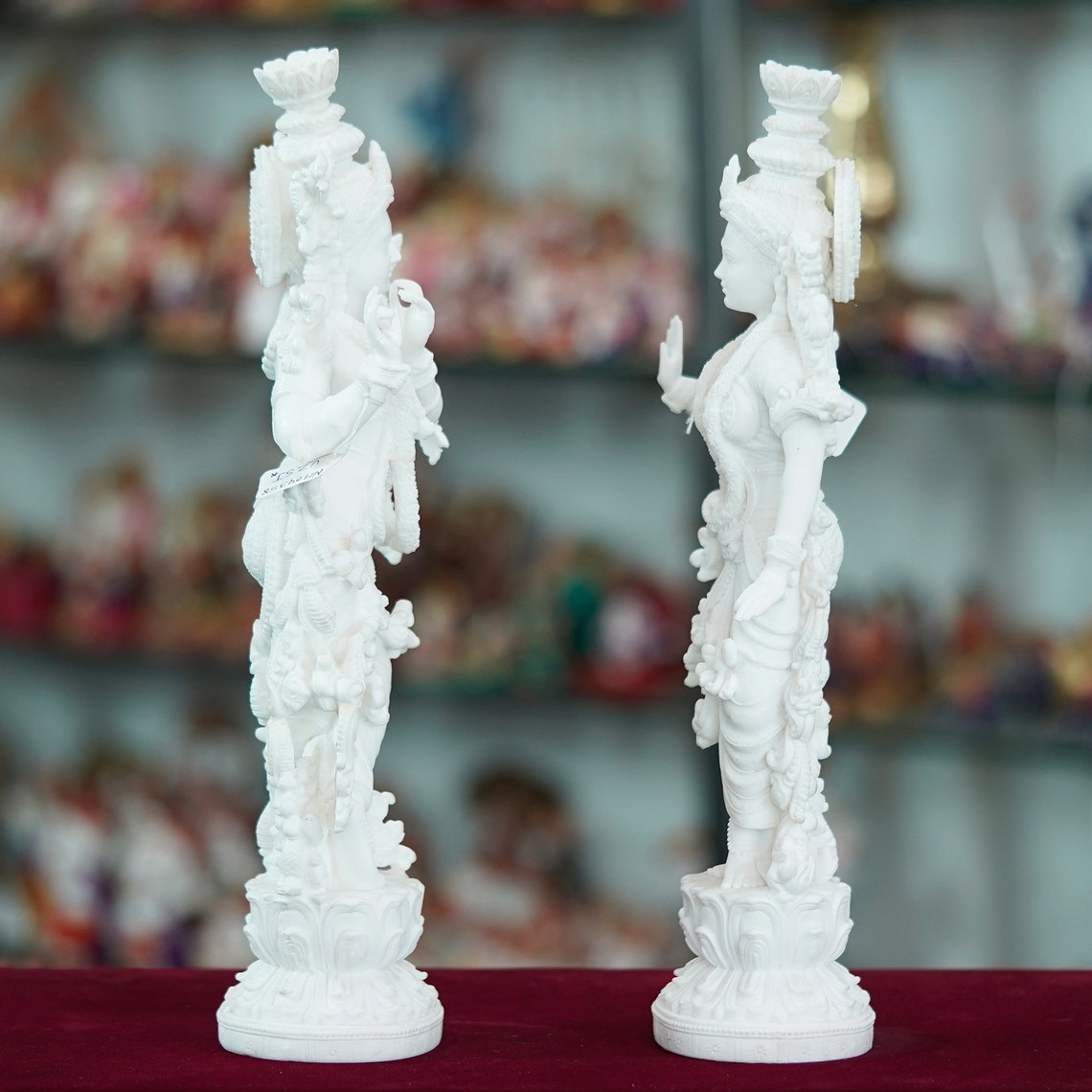 Marble Handmade Radha Krishna Idol for Home Décor Decorations - Etsy