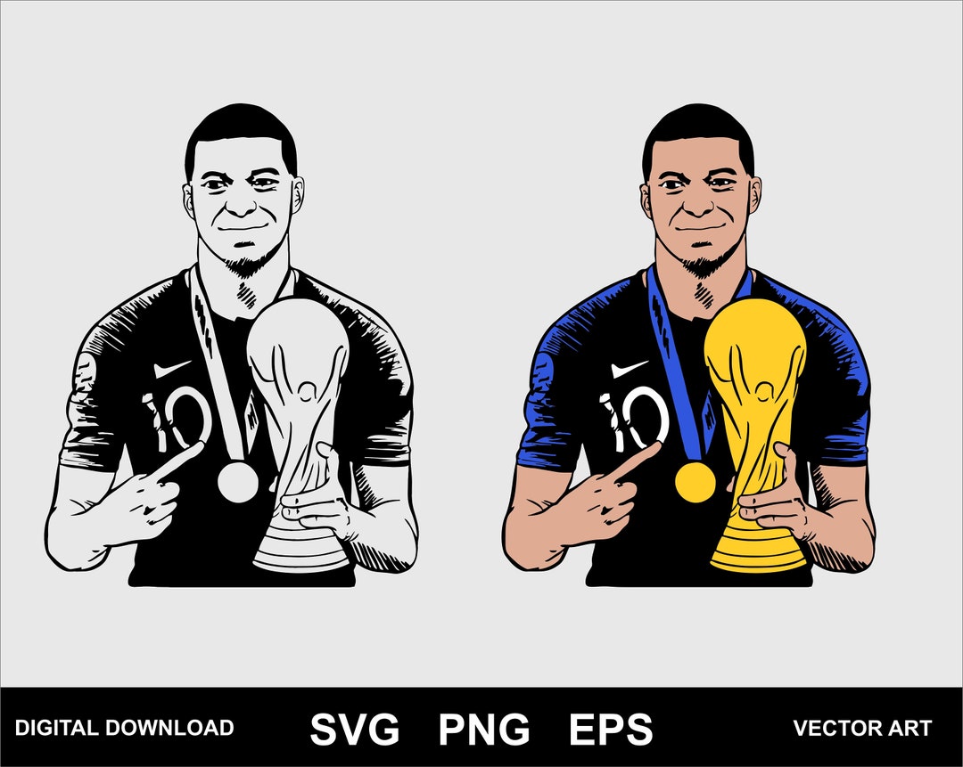 Kylian Mbappe Svg Png Eps Vector Graphic Digital Download High - Etsy