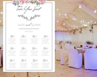 Seating Chart Template Border - Etsy