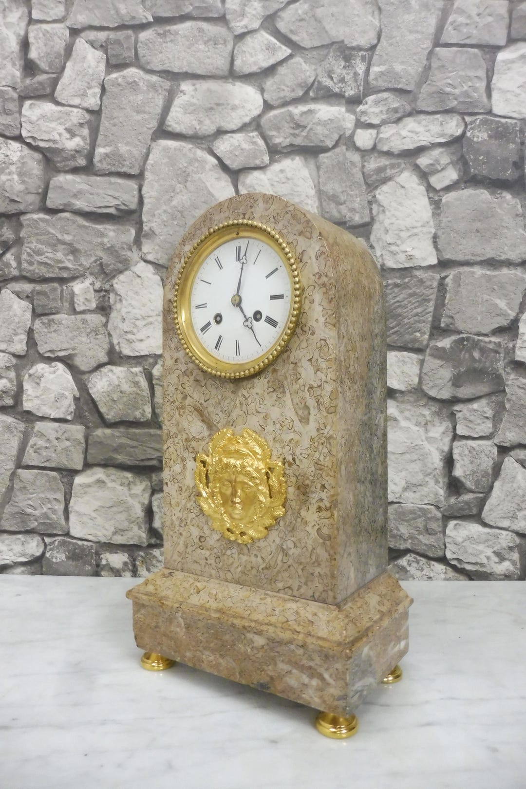 Antique French Empire Mantel Clock Desk Clock Marble Table Clock - Etsy