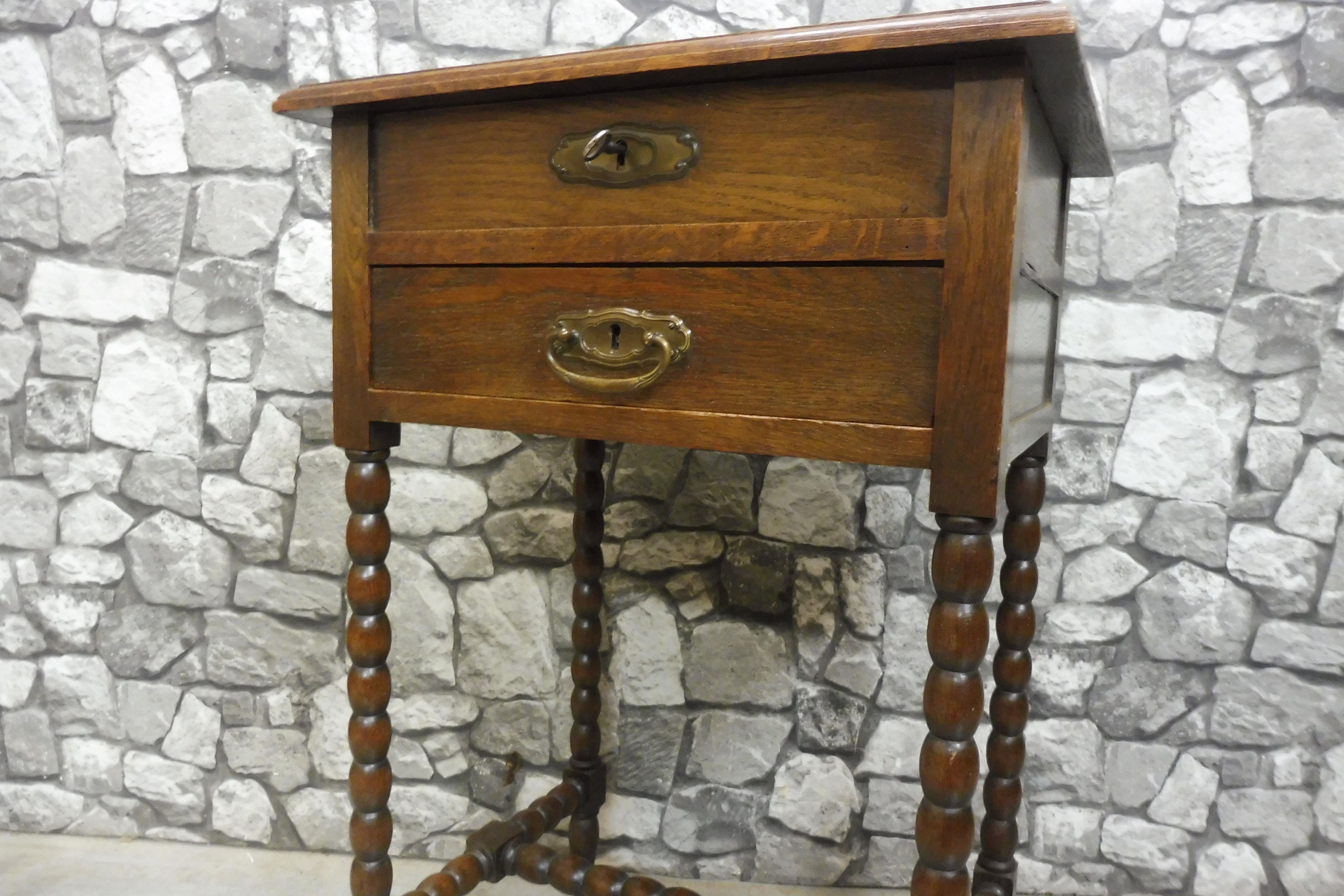 Antique Wooden Sewing Table Oak Wood Antique Table - Etsy