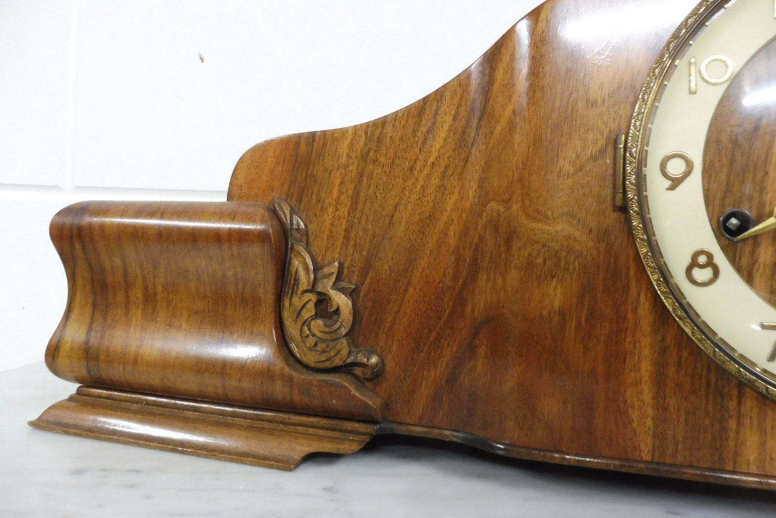 Antique German Desk Clock Mantel Clock Westminster Chime Restored ...