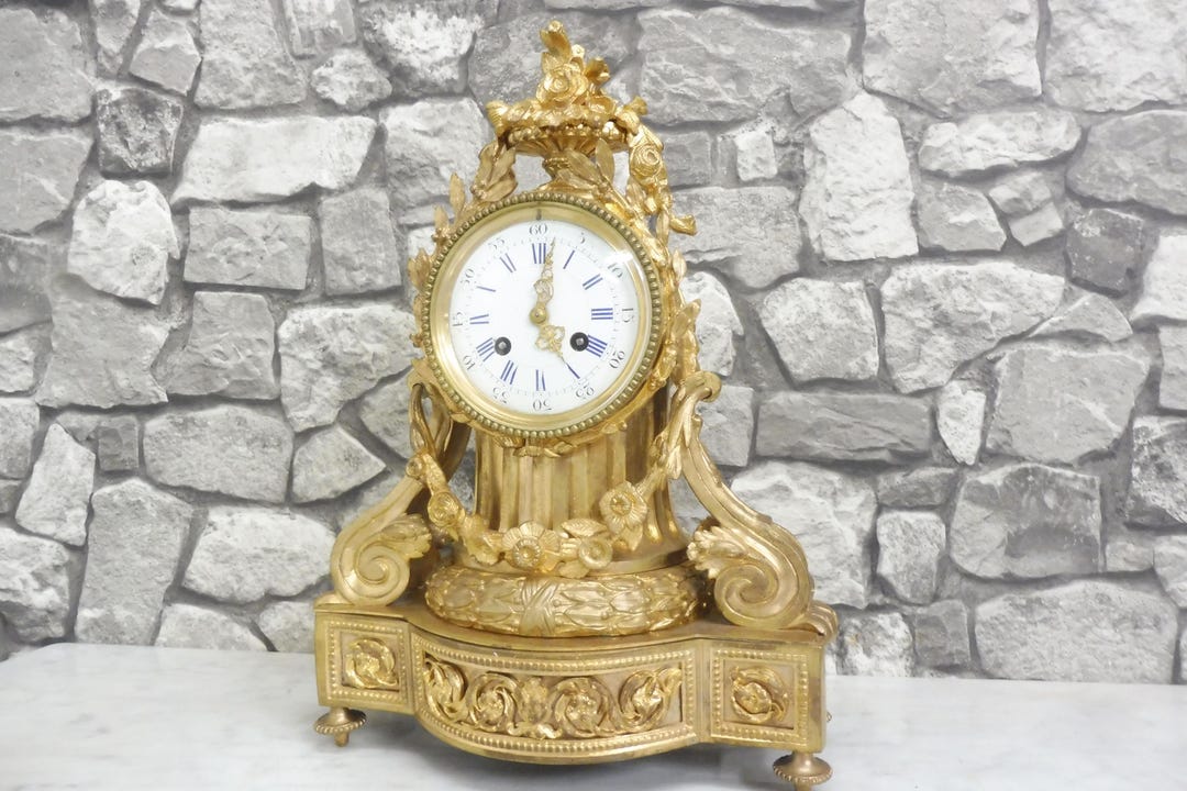 Antique Bronze Mantel Clock Antique French Clock Table Clock - Etsy