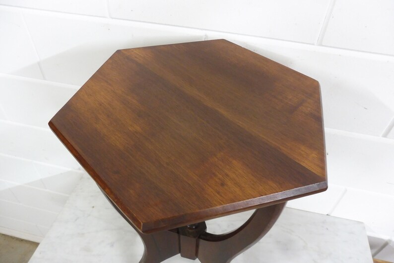 Antique Wooden Small Table Plant Table Oak Wood Vintage - Etsy