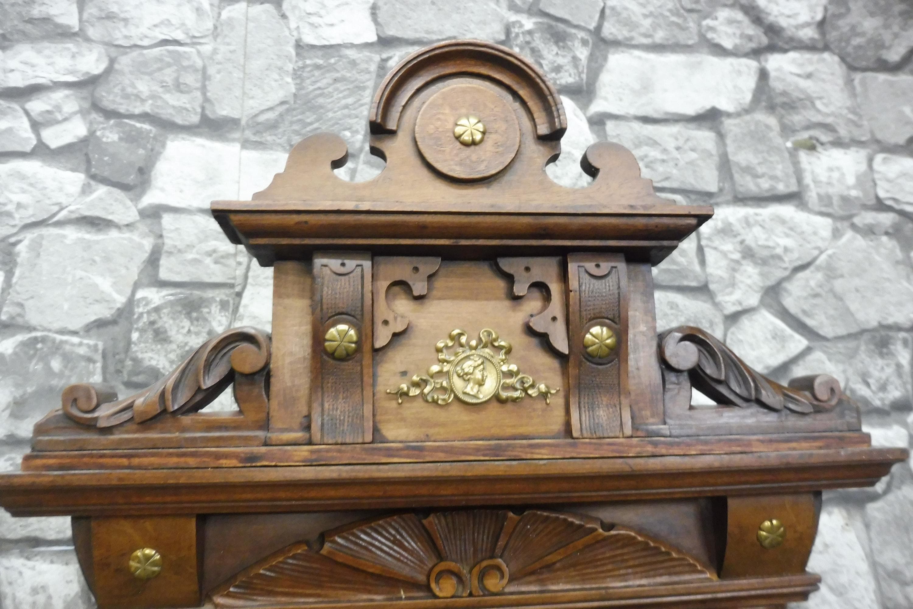 Antique Wall Clock Antique Regulator Clock Vienna 2 Weights Top ...