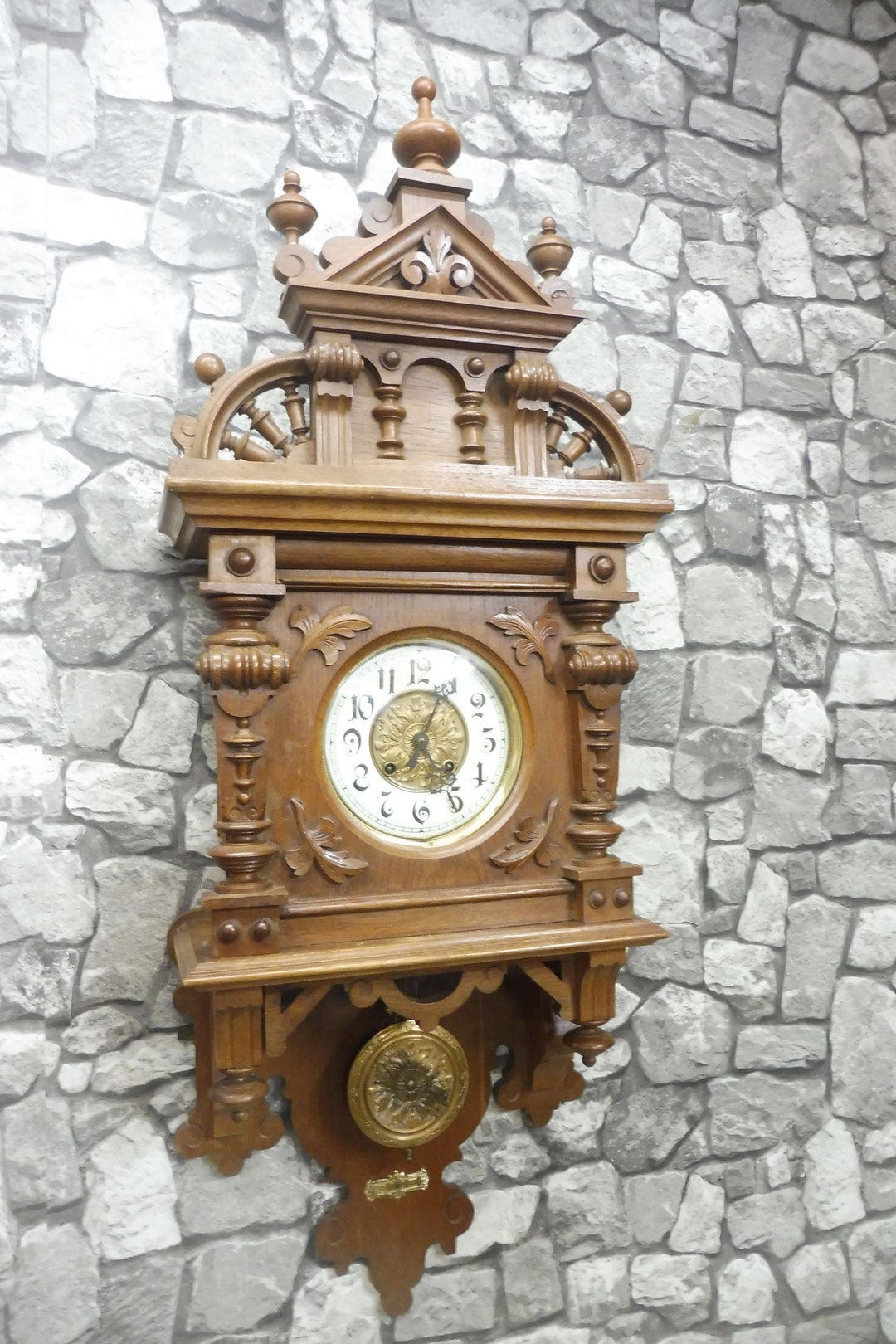 Antique German Wall Clock Antique Regulator Gustav Becker - Etsy