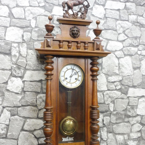 Antique Wooden German Wall Clock Regulator Clock Old Wall Clock - Etsy