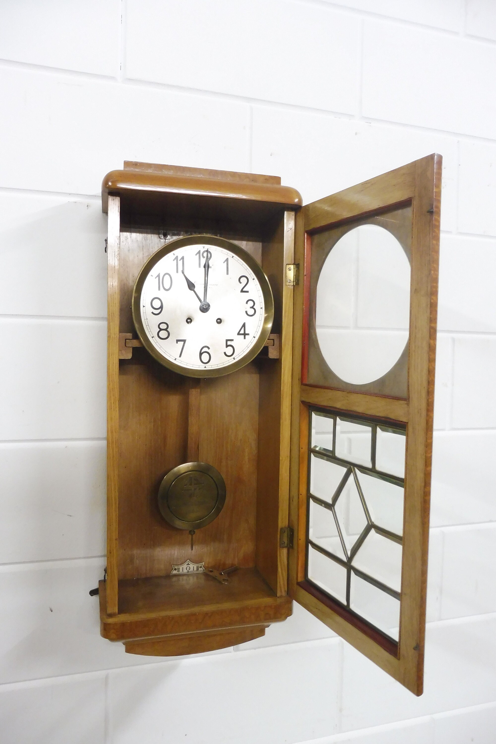 Antique German Wall Clock Regulator in Nutwood - Etsy