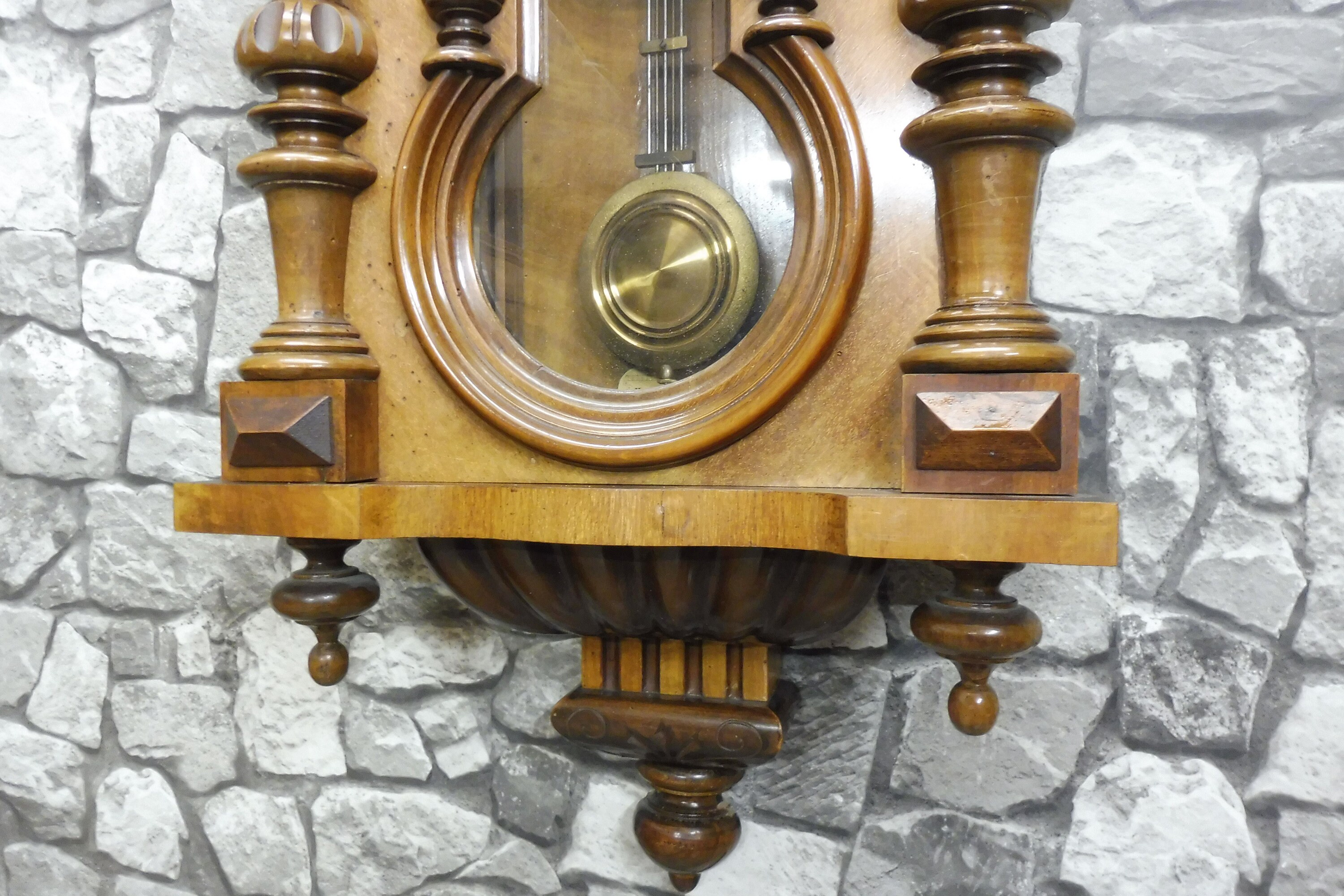 Beautiful Antique Junghans Wooden German Wall Clock Antique Regulator ...