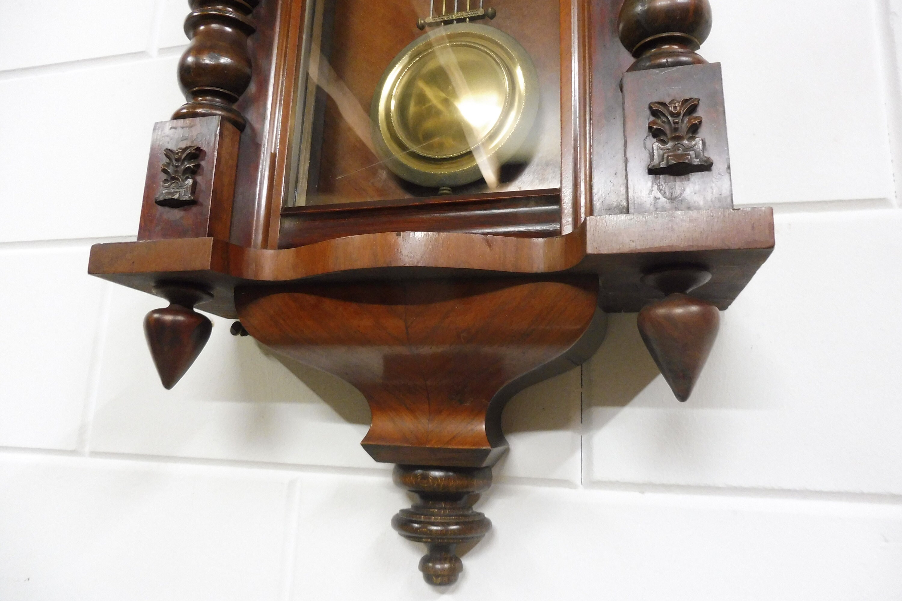Wooden Antique German Wall Clock Regulator Clock Mahogany Wood - Etsy