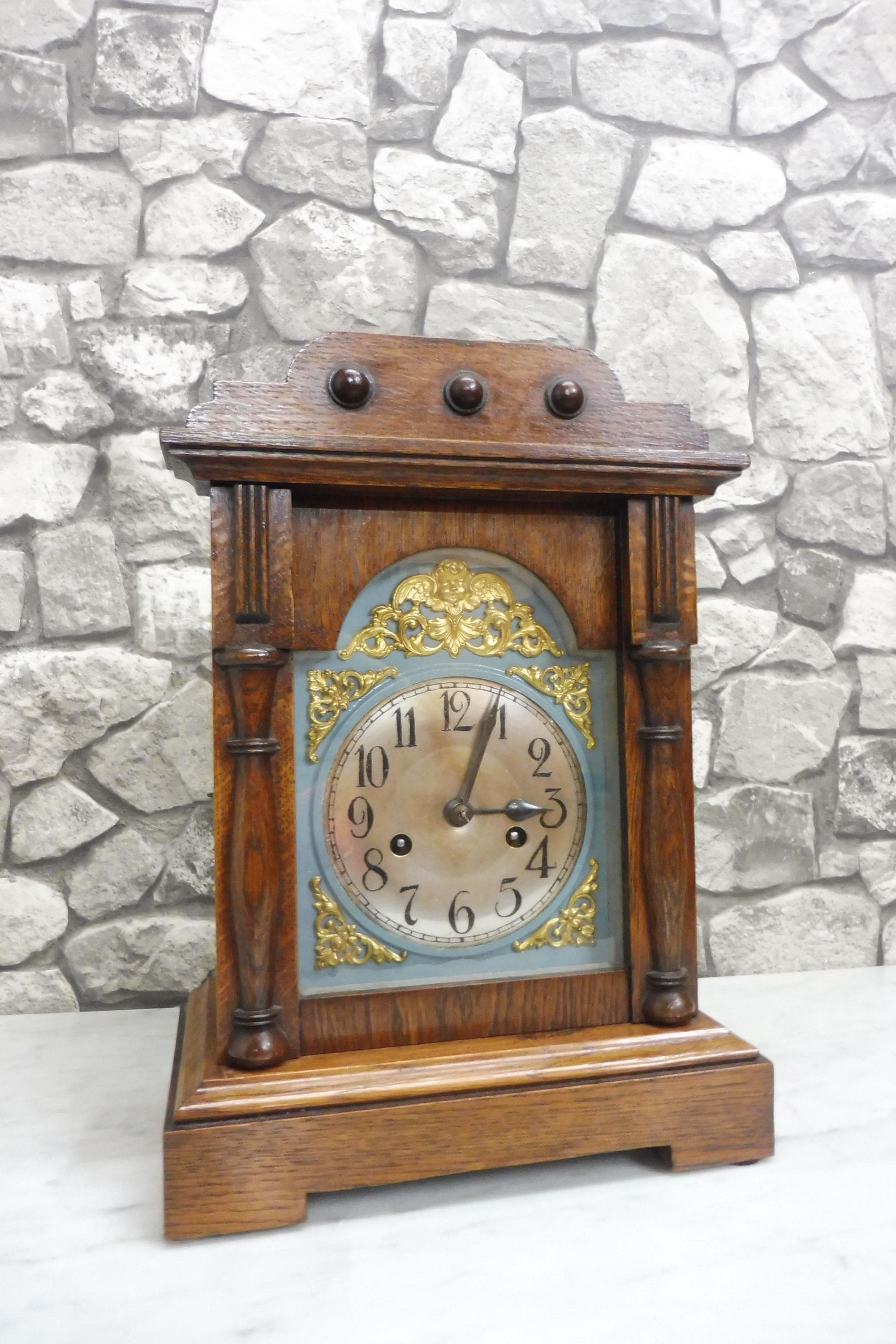 Antique German Clock Mantel Clock Table Clock Wooden Clock - Etsy