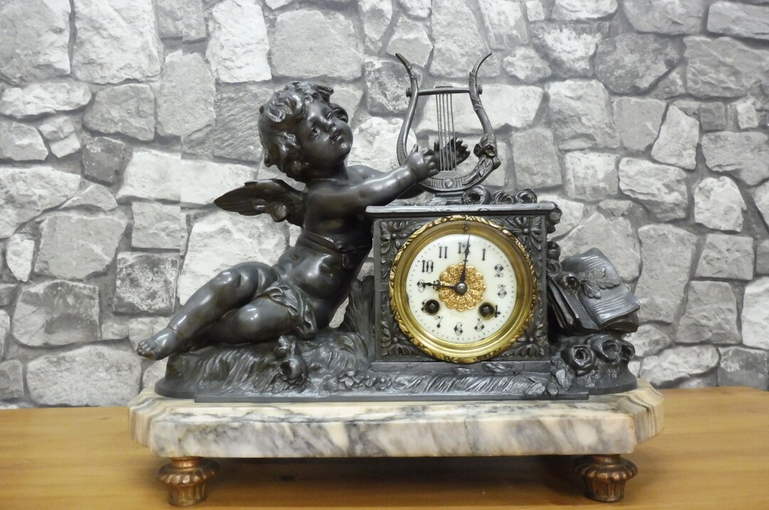 Antique French Mantel Clock Table Clock Restored - Etsy