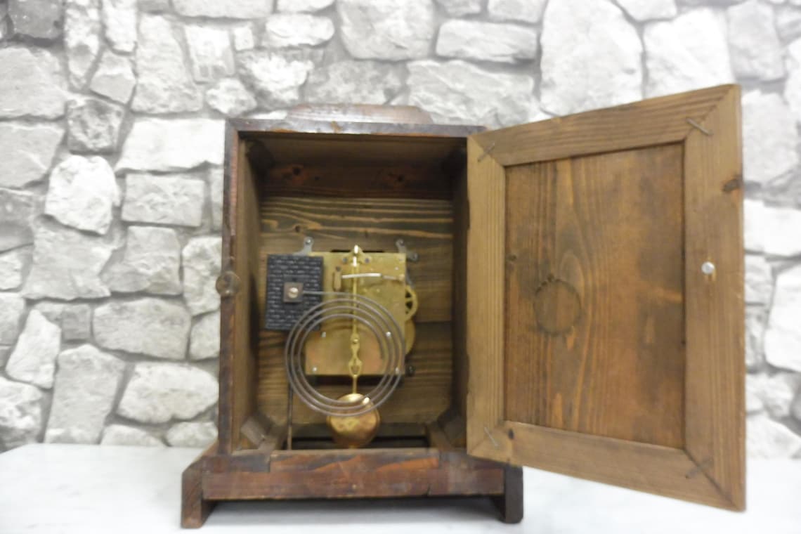 Antique German Clock Mantel Clock Table Clock Wooden Clock - Etsy