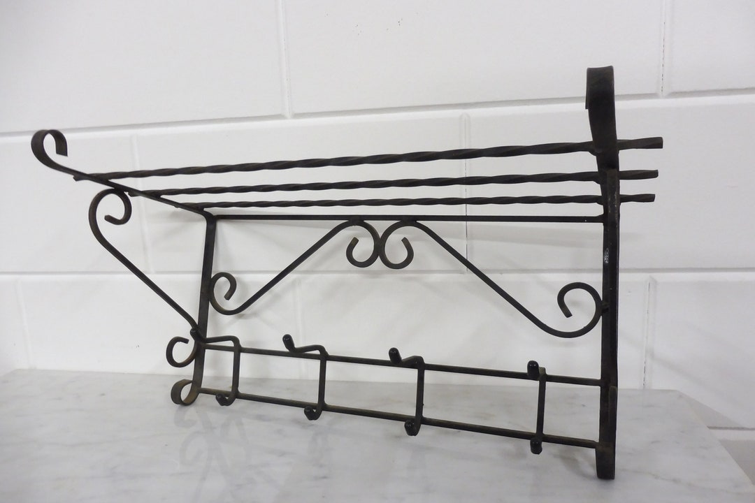 Antique Vintage Cast Iron Coat Rack Hall Rack - Etsy