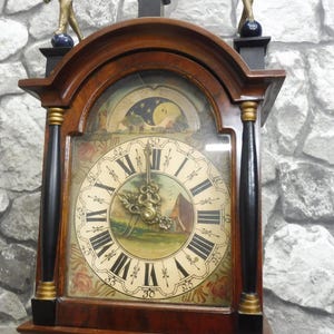 Mid Century Dutch Friesian Wall Clock Old Clock in Nutwood Top ...