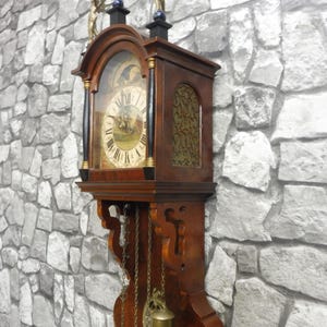 Mid Century Dutch Friesian Wall Clock Old Clock in Nutwood Top ...