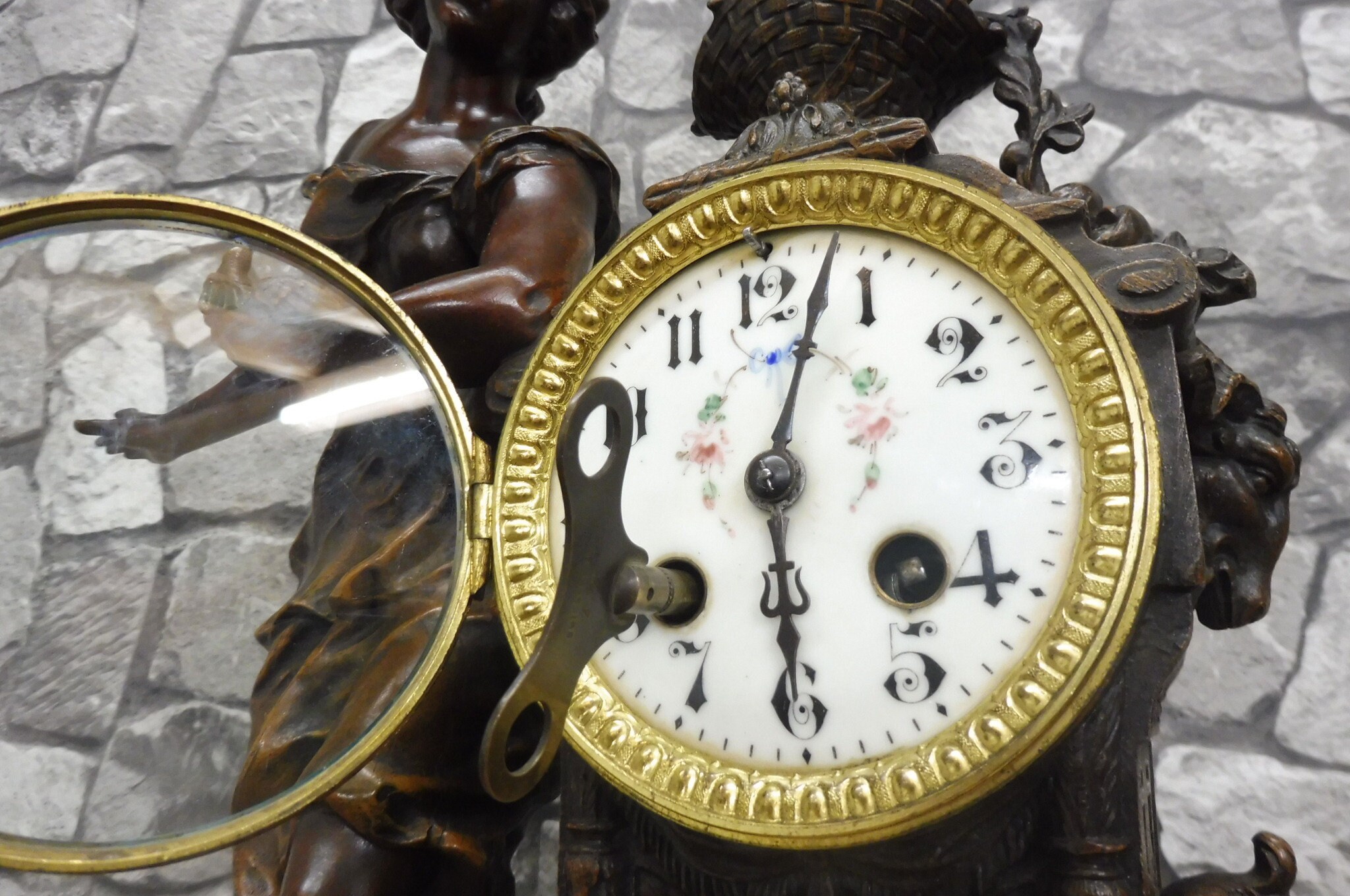Antique French Mantel Clock Table Clock With Marble - Etsy
