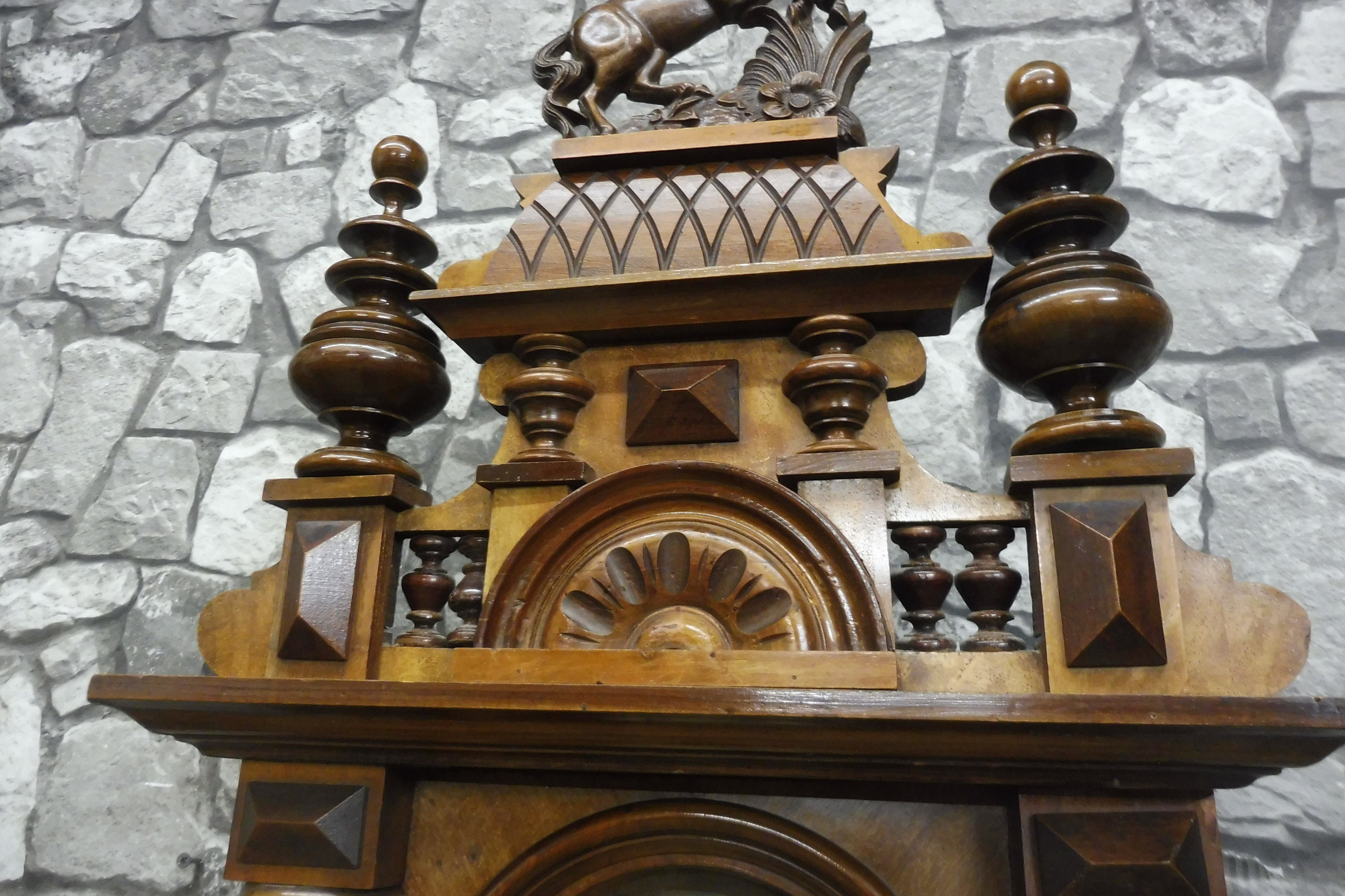 Beautiful Antique Junghans Wooden German Wall Clock Antique Regulator ...