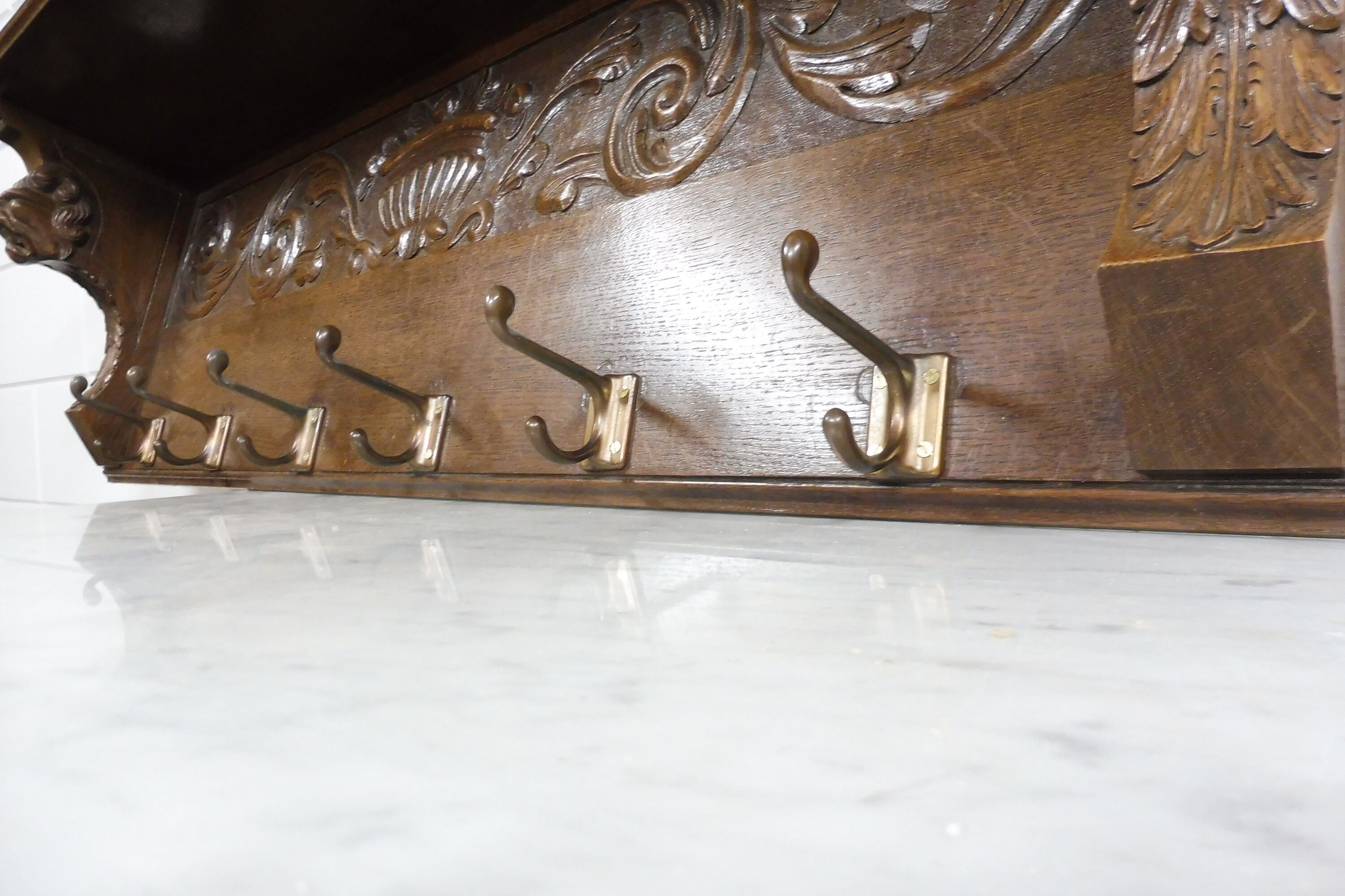 Big Antique Wooden Coat Rack Hall Tree Coat Rack Oak Wood - Etsy