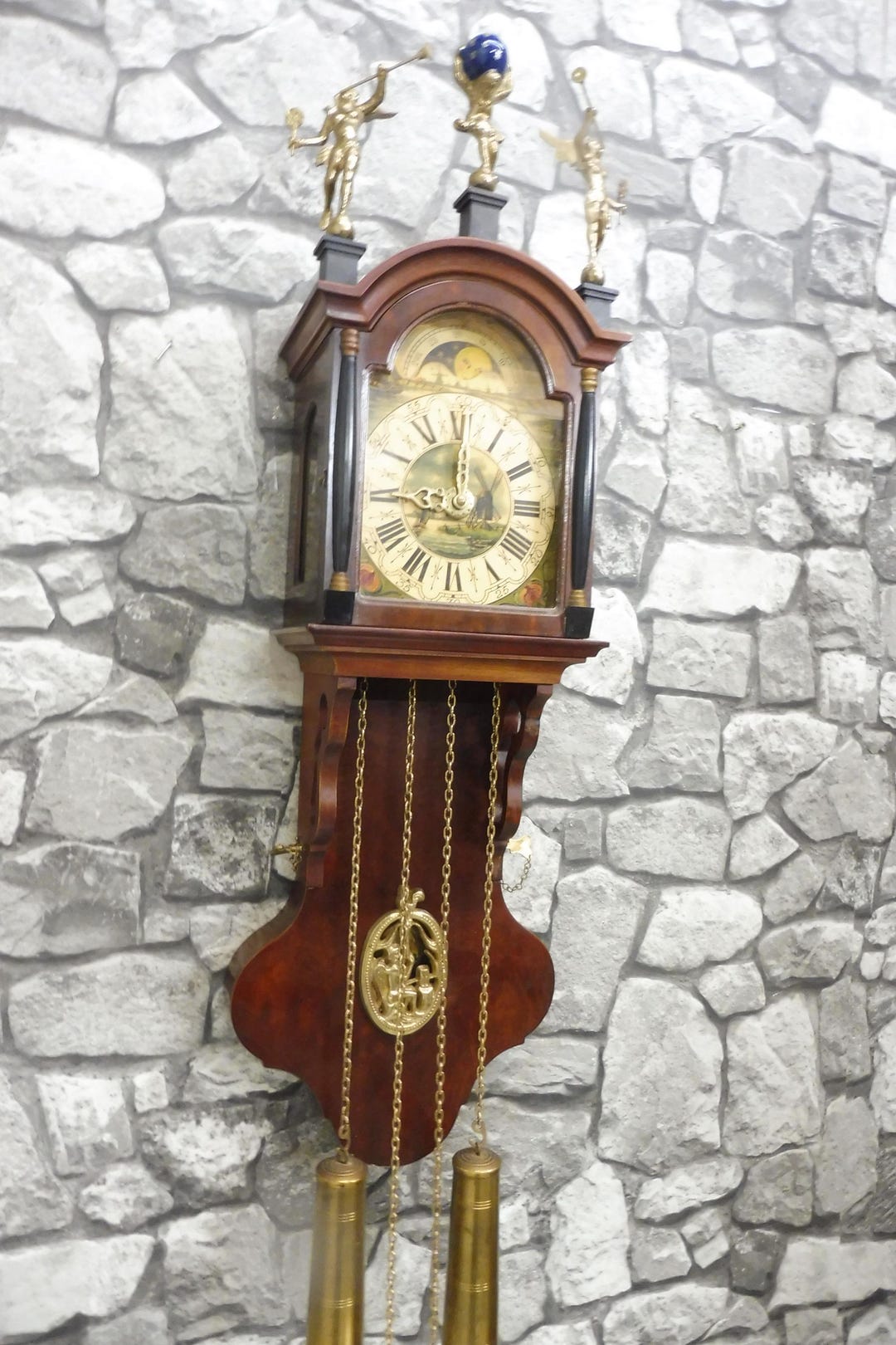 Dutch Wooden Wall Clock Old Dutch Clock Warmink Wuba - Etsy