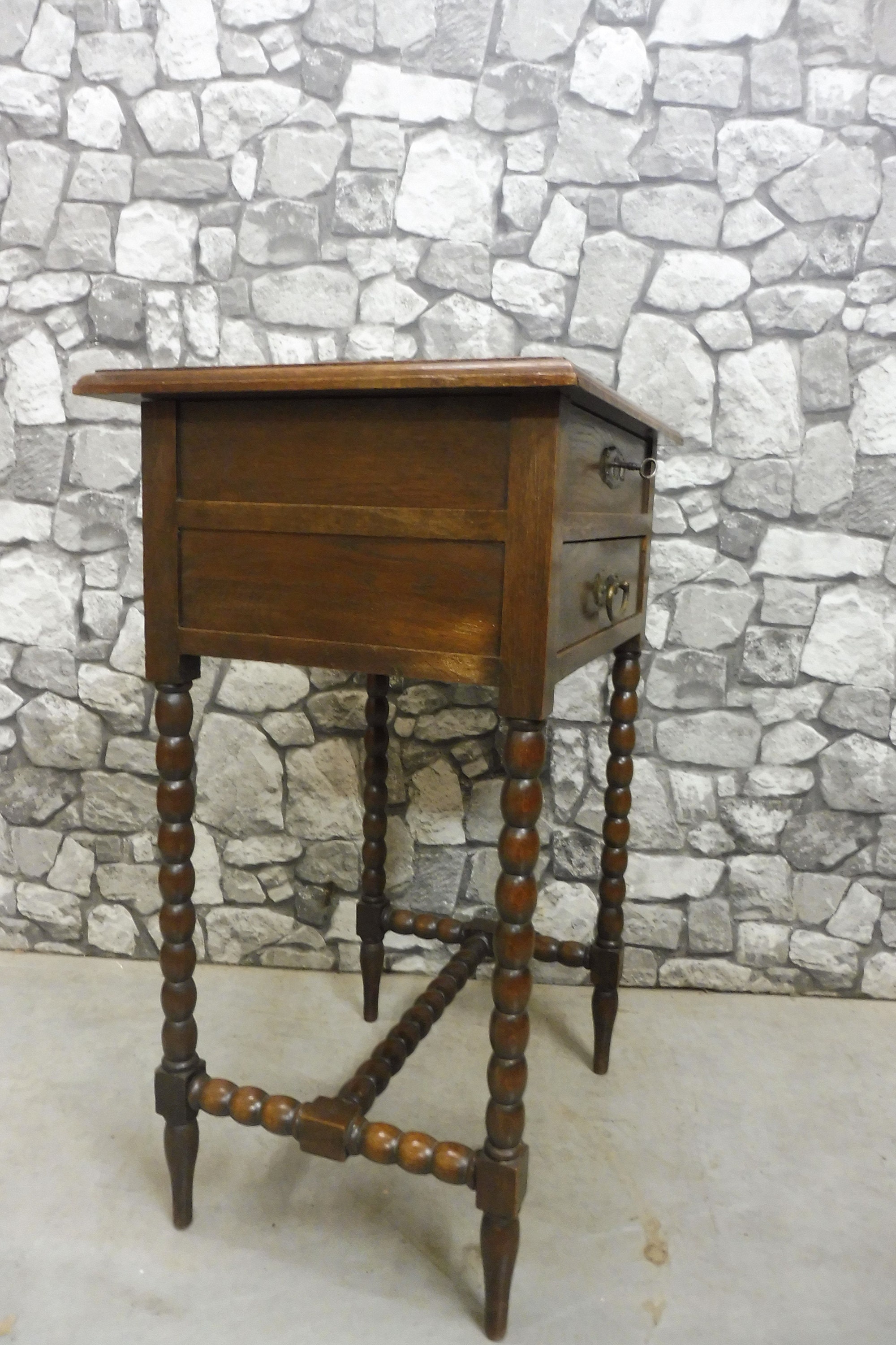 Antique Wooden Sewing Table Oak Wood Antique Table - Etsy