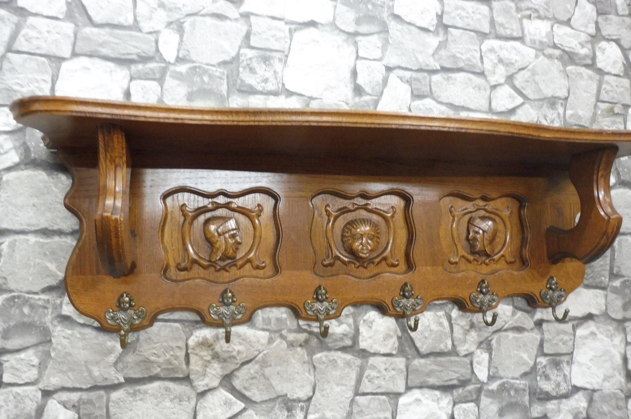 Beautiful Old Coat Rack Wooden Coat Rack Oak Wood Vintage - Etsy