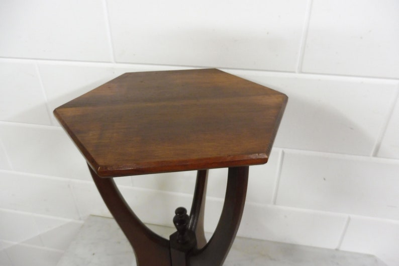 Antique Wooden Small Table Plant Table Oak Wood Vintage - Etsy
