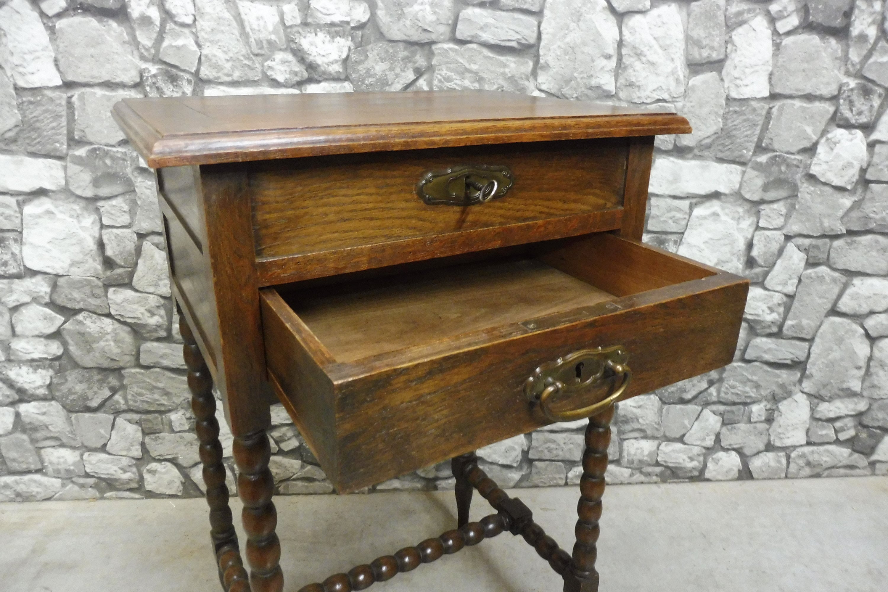 Antique Wooden Sewing Table Oak Wood Antique Table - Etsy