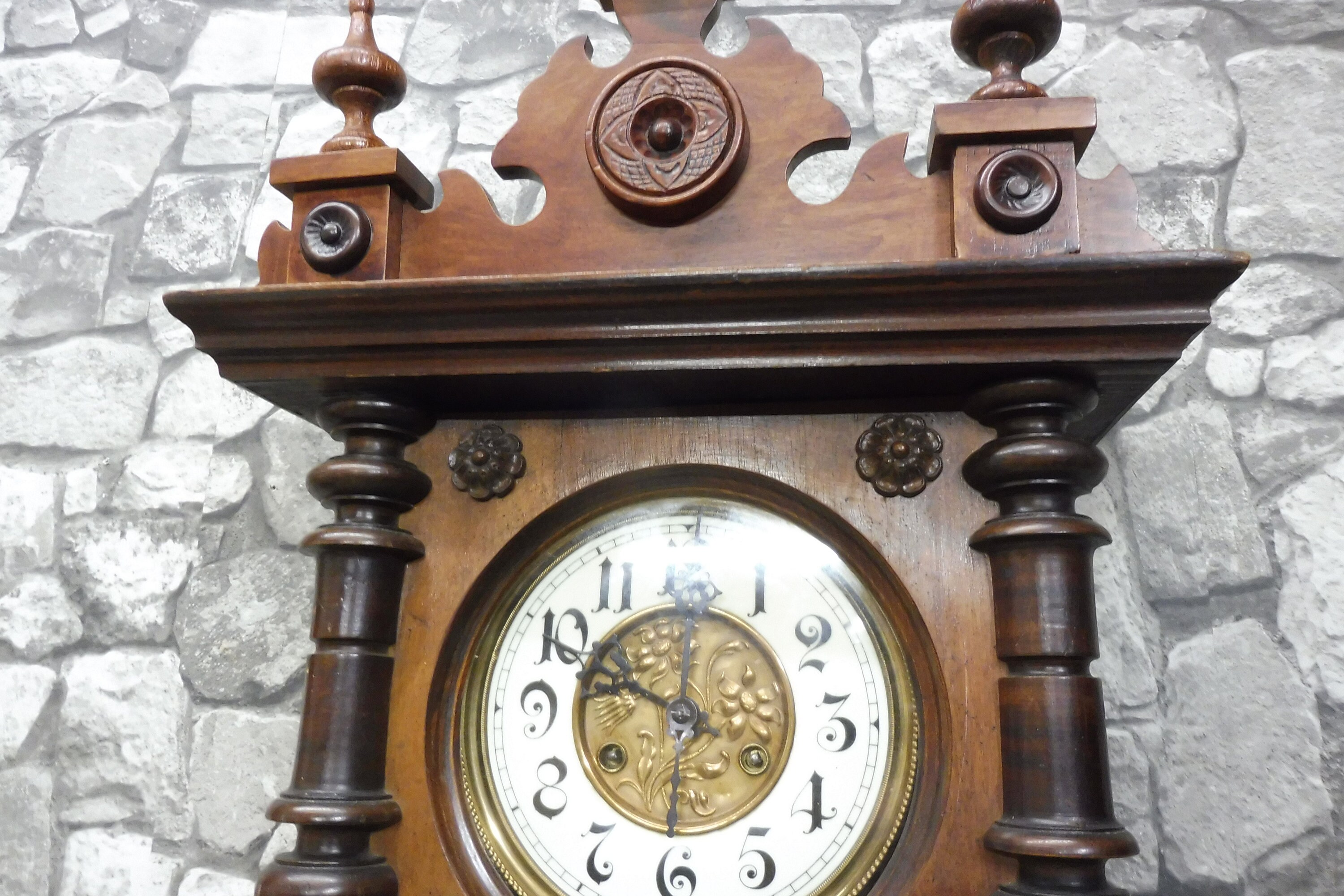 Wooden Antique Wall Clock Antique German Clock Regulator - Etsy
